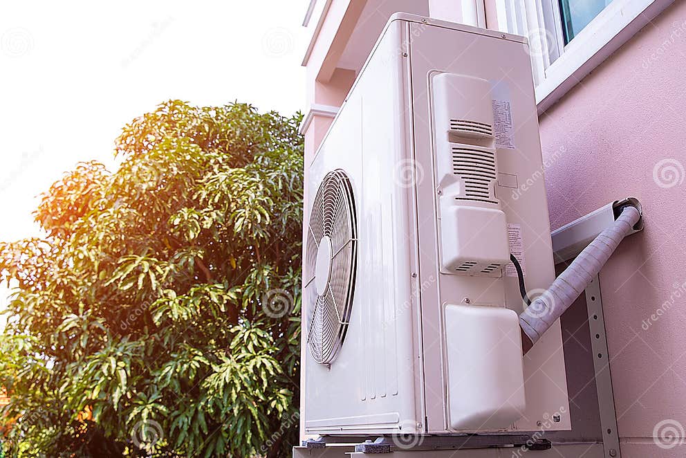External Air Conditioner Compressor Unit are Installed on the Outside ...