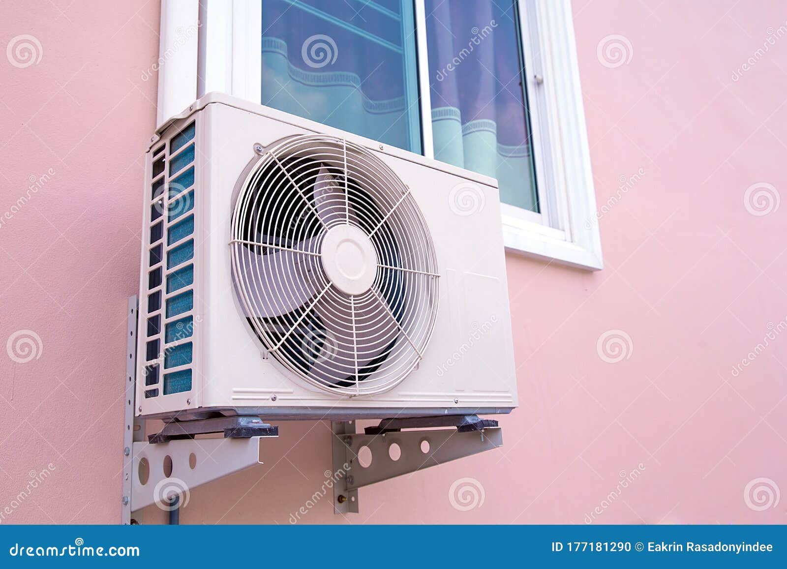 External Air Conditioner Compressor Unit are Installed on the Outside ...