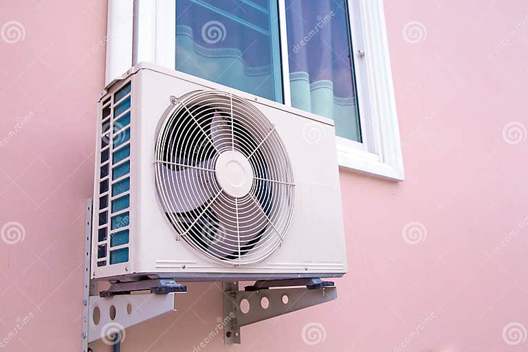 External Air Conditioner Compressor Unit are Installed on the Outside ...