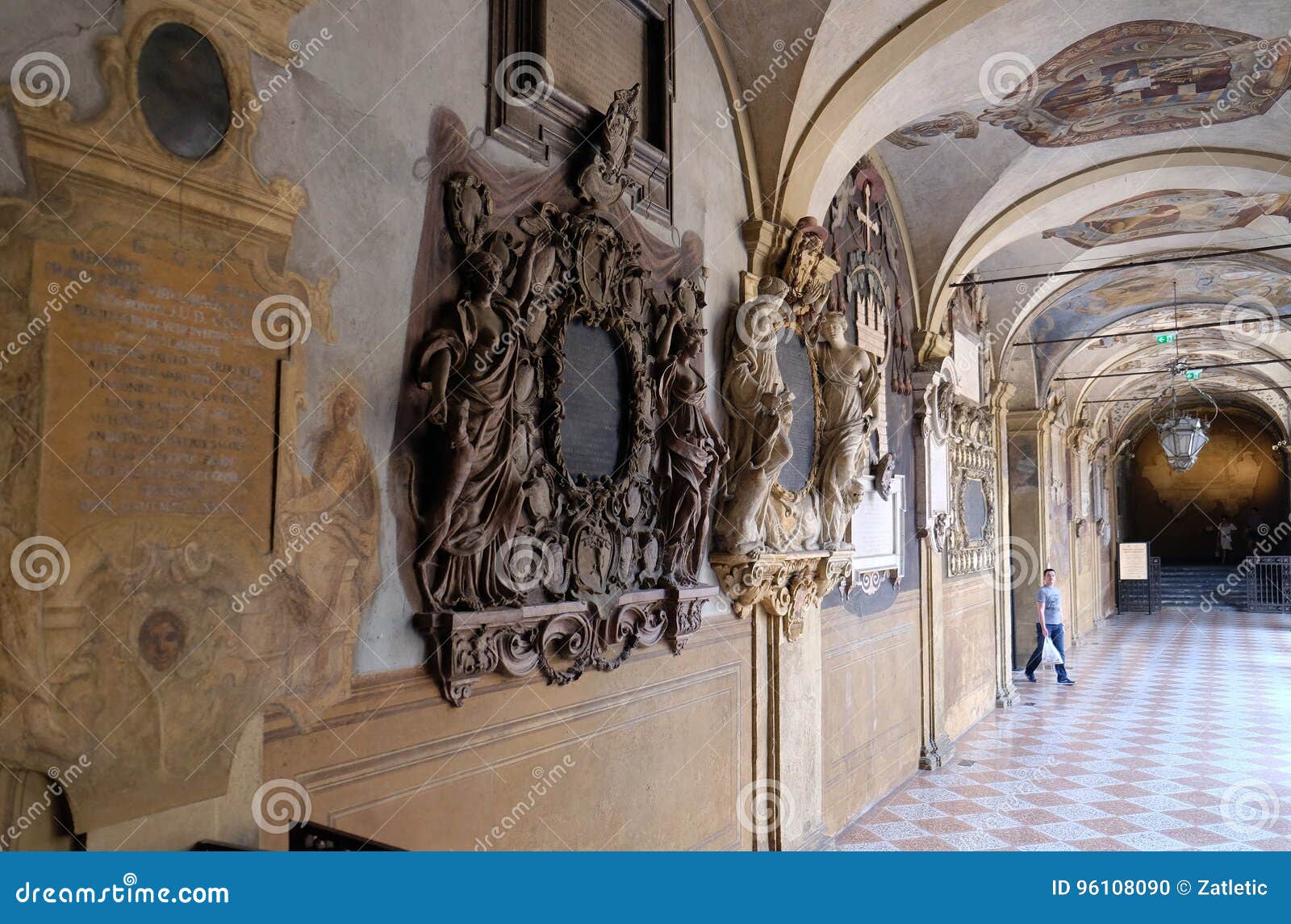 External Atrium of Archiginnasio, Bologna Editorial Image - Image of ...