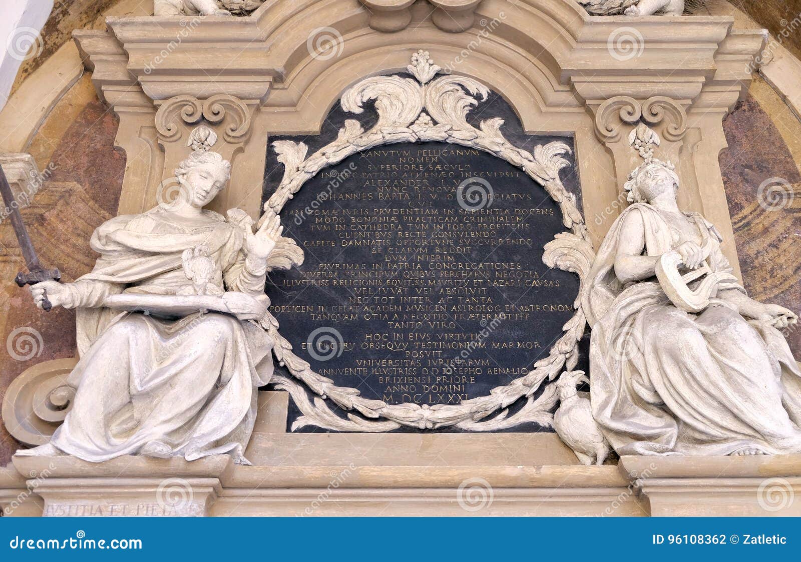 External Atrium of Archiginnasio, Bologna Stock Photo - Image of ...