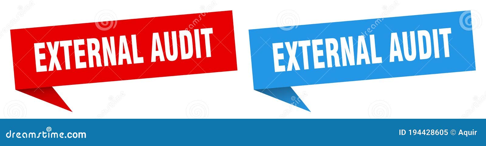 External Audit Banner. External Audit Speech Bubble Label Set Stock ...