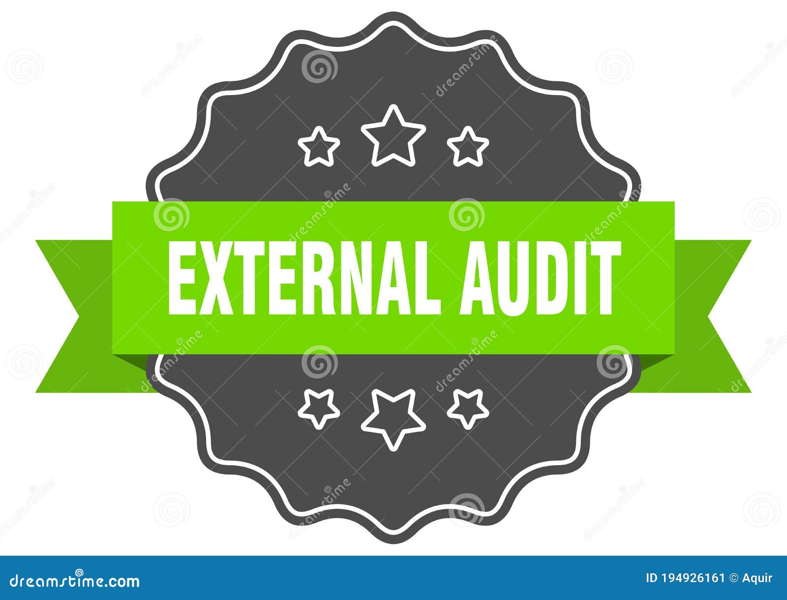 External Audit Label. External Audit Isolated Seal. Sticker. Sign Stock ...
