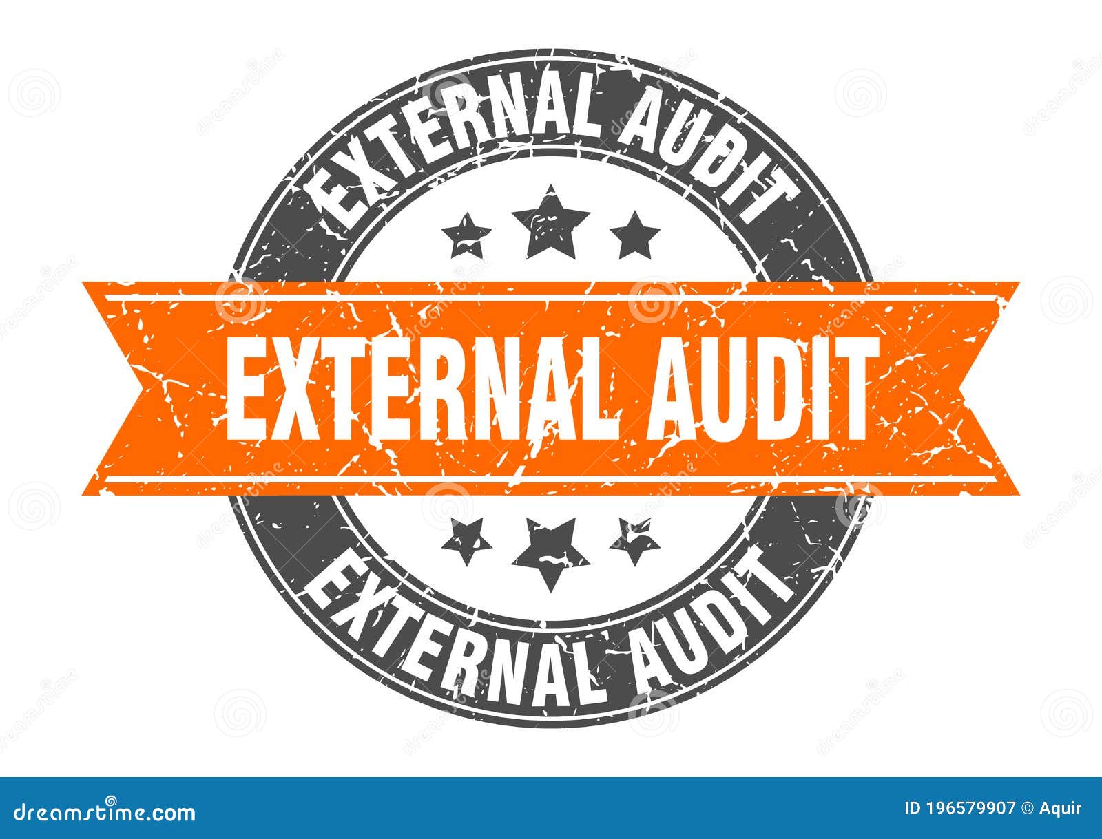 External Audit Round Stamp with Ribbon. Label Sign Stock Vector ...