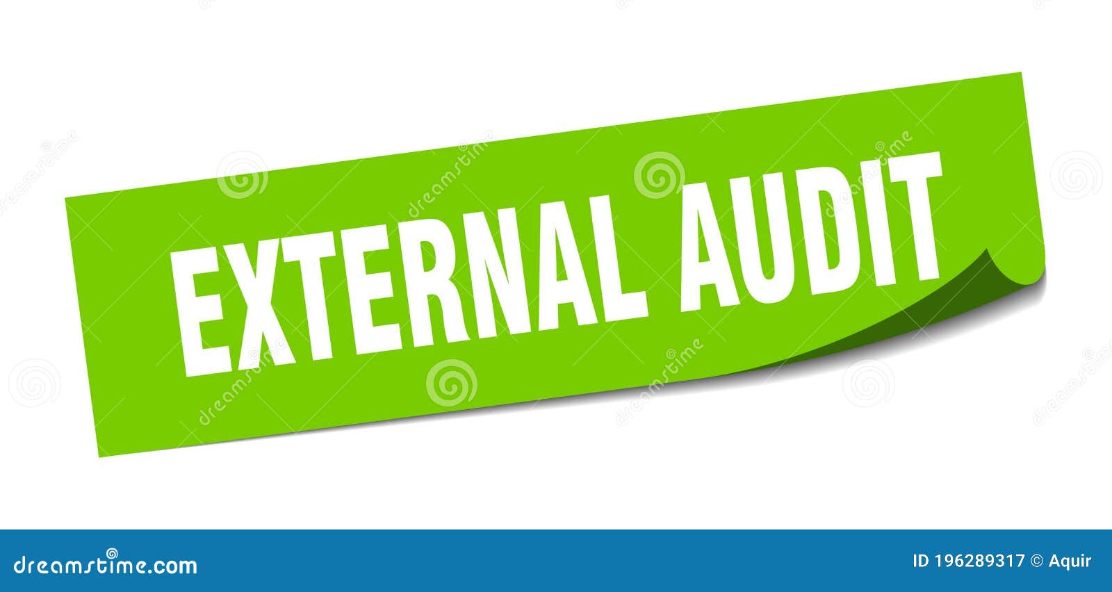 External Audit Sticker. Square Isolated Label Sign. Peeler Stock Vector ...