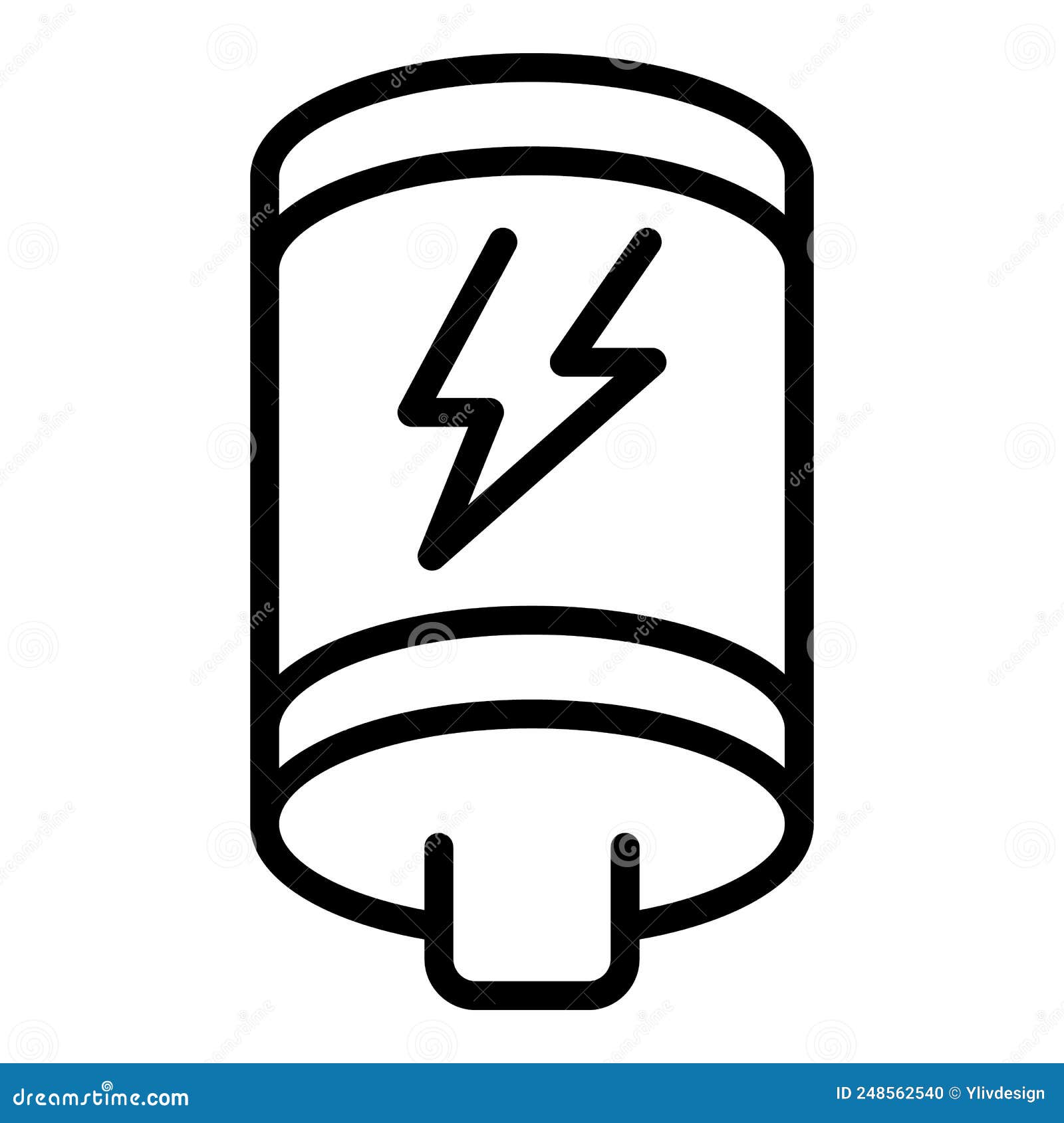 External Battery Icon Outline Vector. Charge Power Stock Vector ...