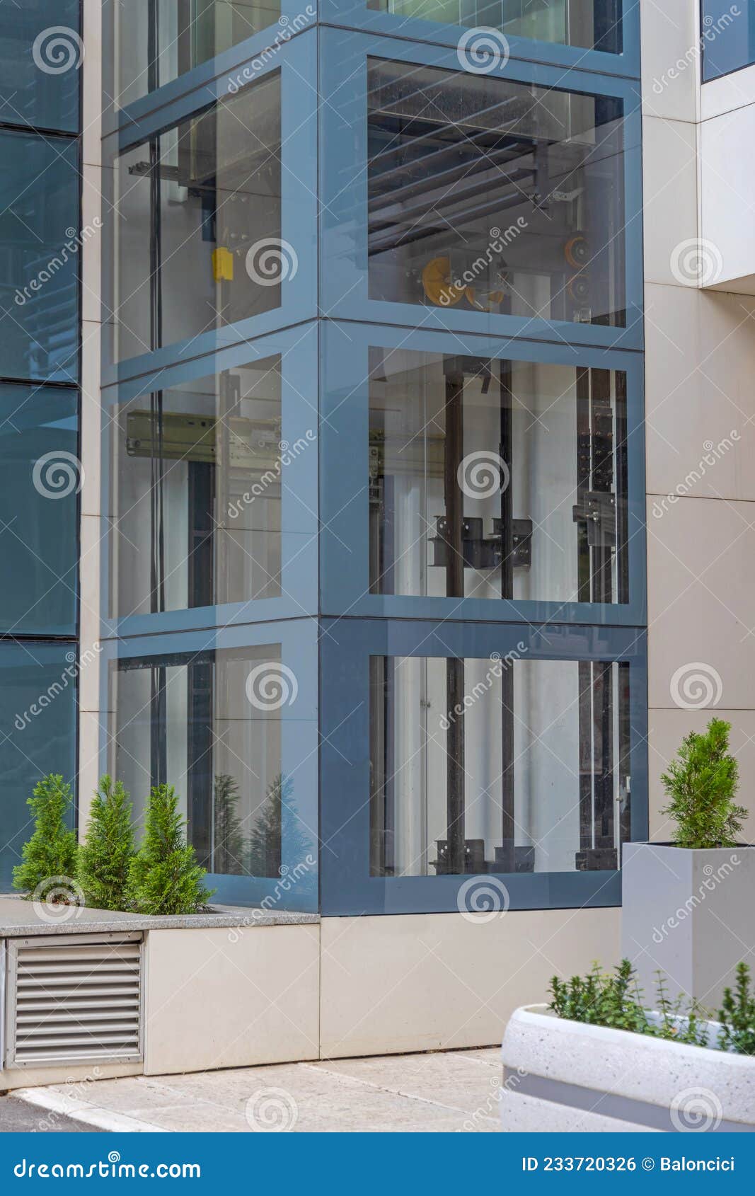 External Building Elevator stock photo. Image of architecture - 233720326