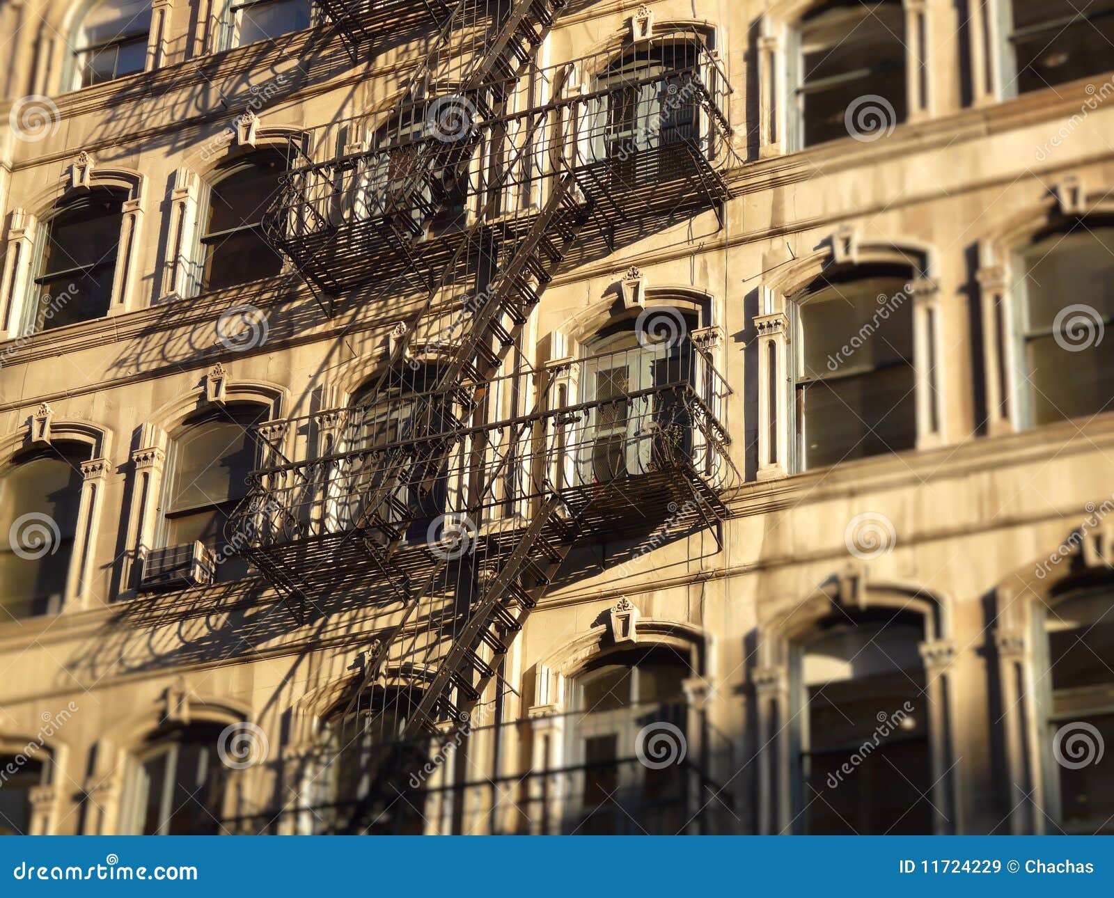 External Building Fire Escape Stock Image - Image of step, stair: 11724229