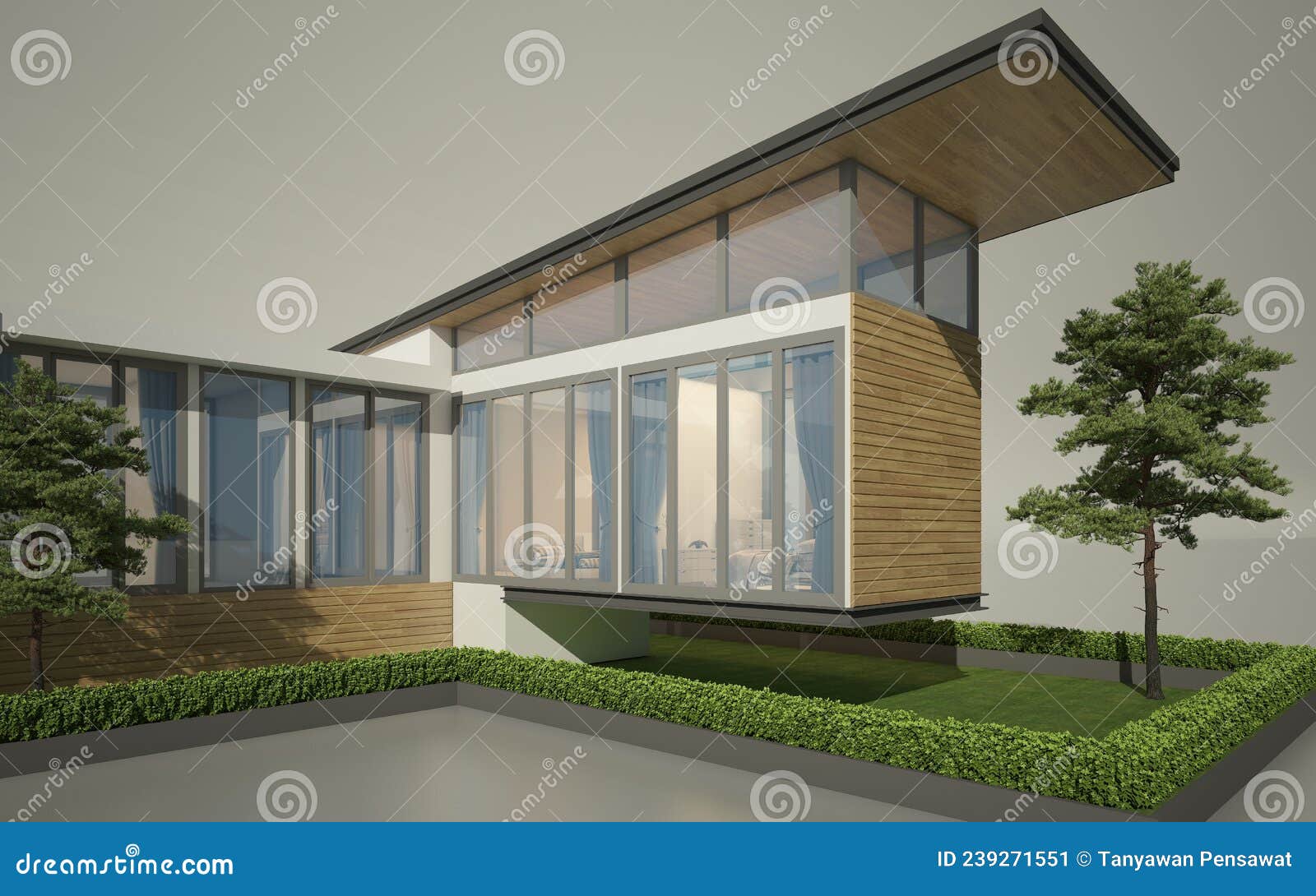 External Camera Angle You Can See an Elevated Bedroom Corner Protruding ...