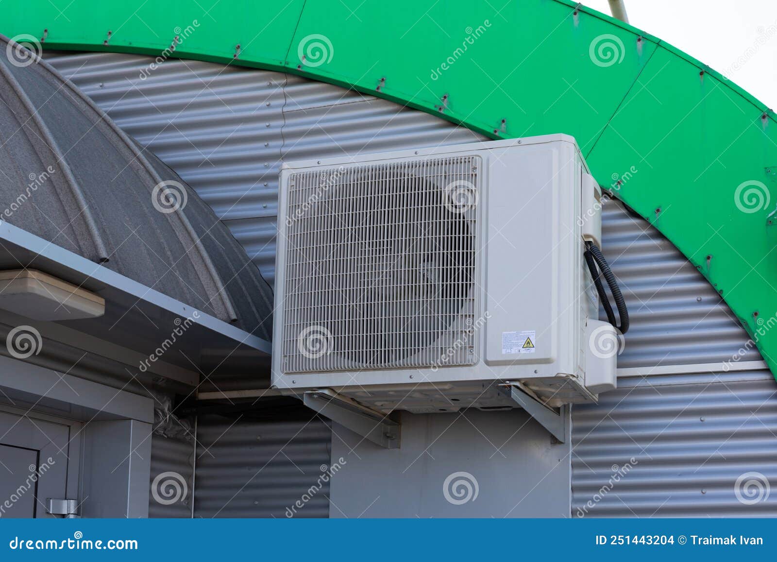 External Condensing Unit of the Air Conditioning Unit Stock Photo ...