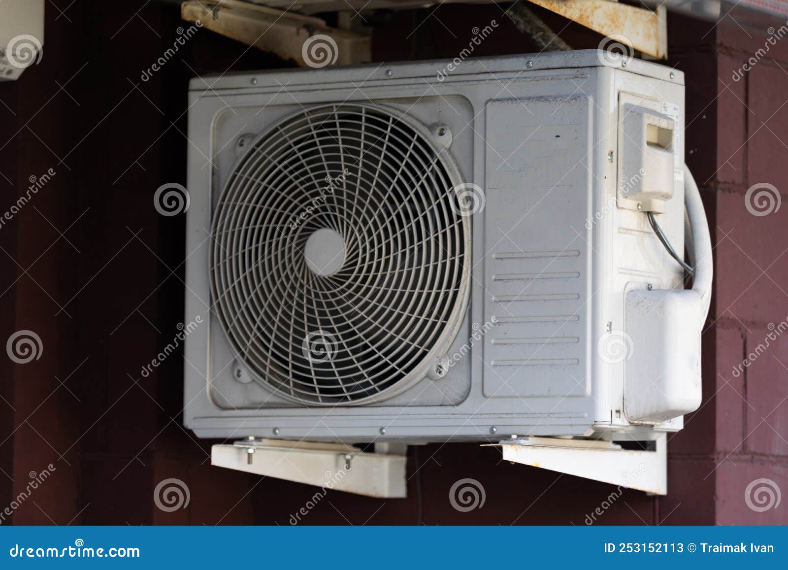 External Condensing Unit of the Air Conditioning Unit Stock Image ...
