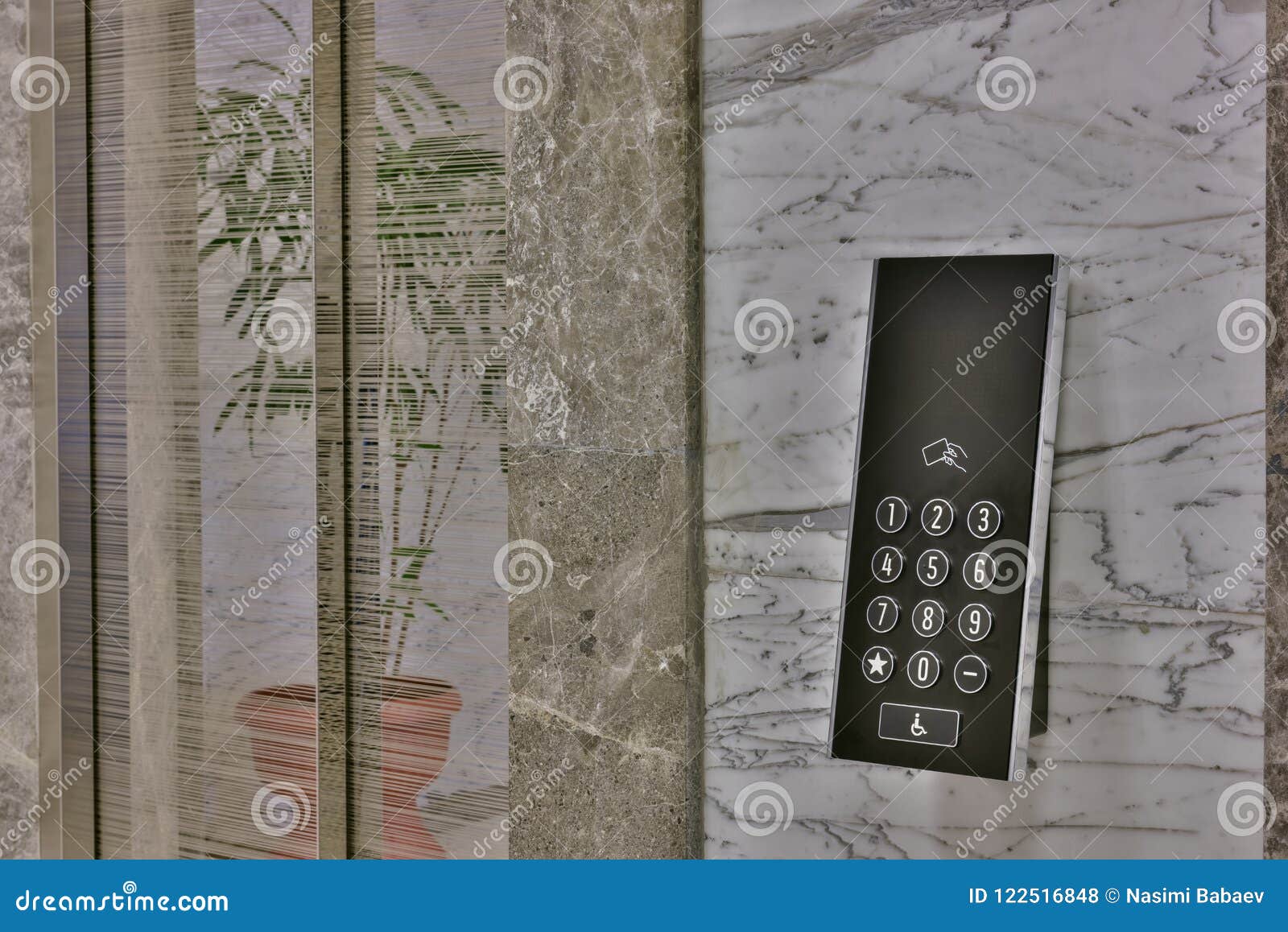 External Control Panel of Modern Elevator Stock Photo - Image of alarm ...