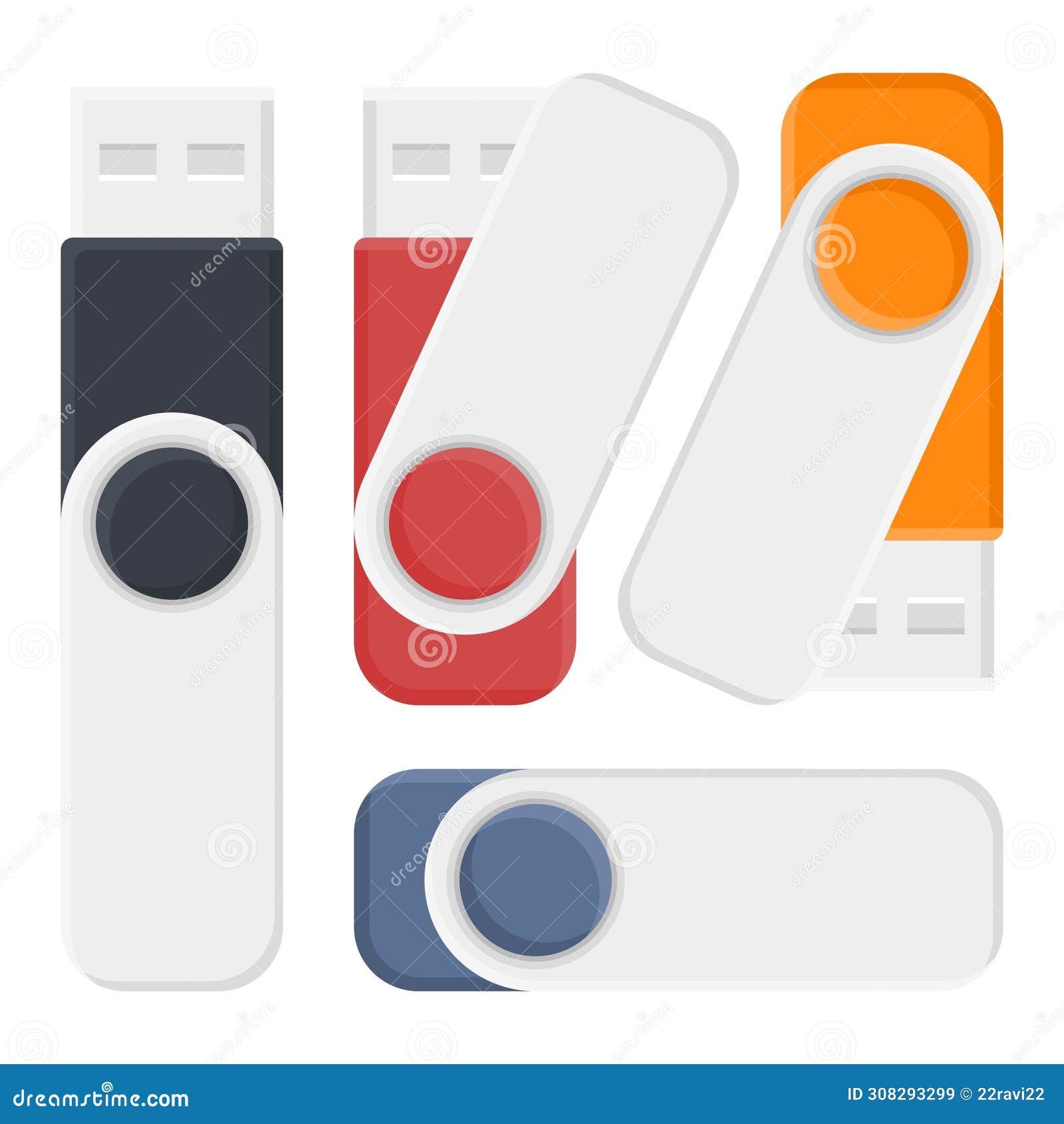 External Data Storage Flash Disk Icon Vector Illustration Stock Vector ...