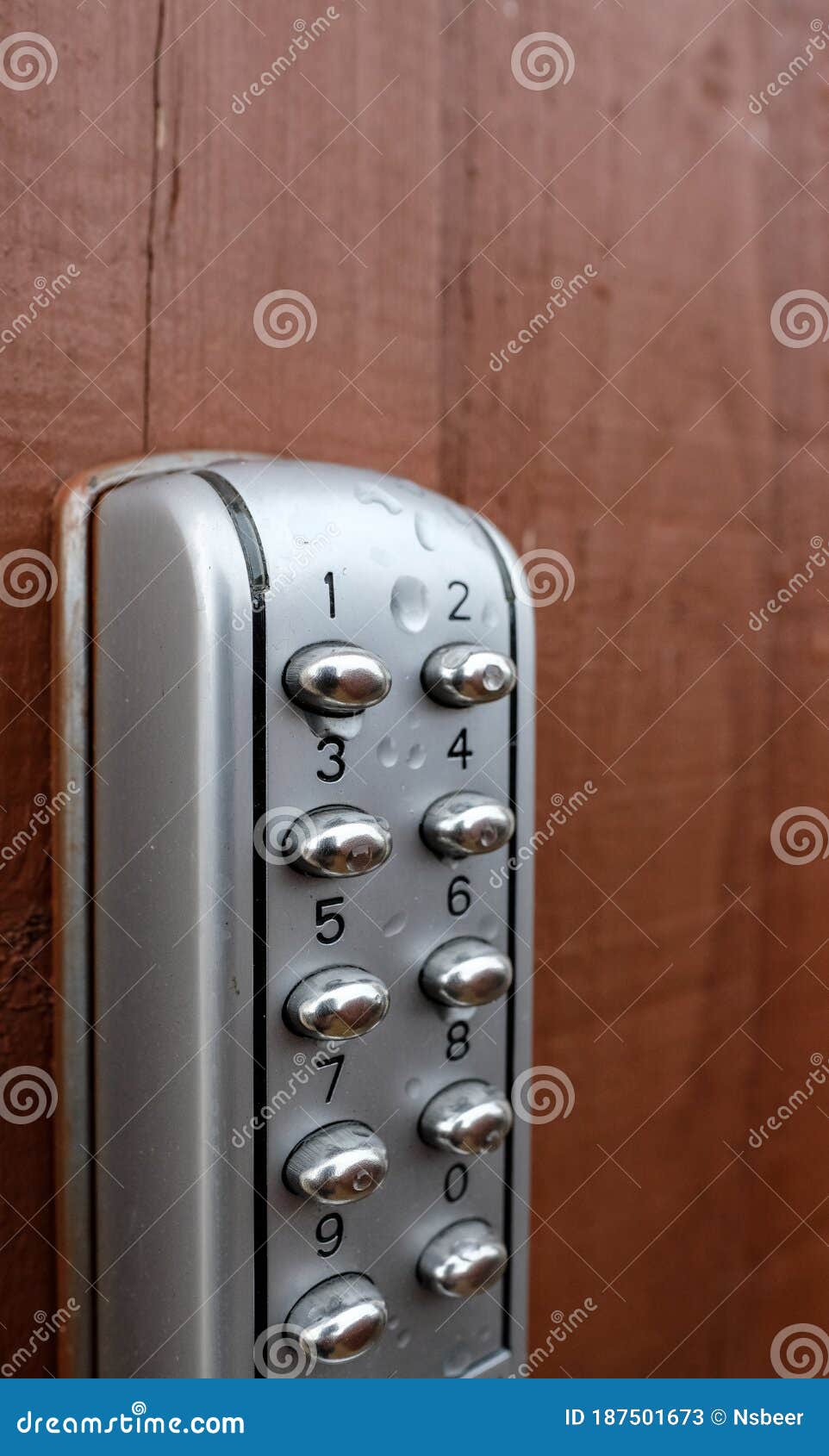 External Digital Keypad Entry Device As Seen on a Gate. Stock Image ...