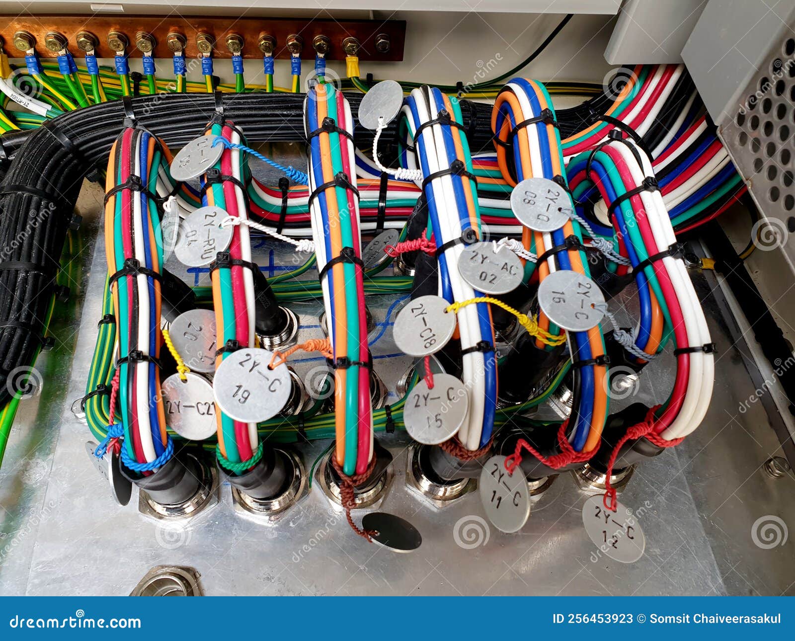 External Electrical Control Cable Wiring Stock Image - Image of ...