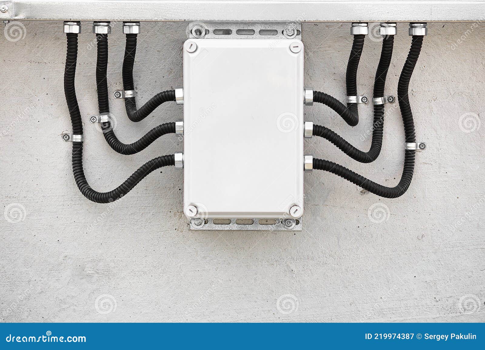 External Electrical Junction Box with Corrugated Cable Channels and ...
