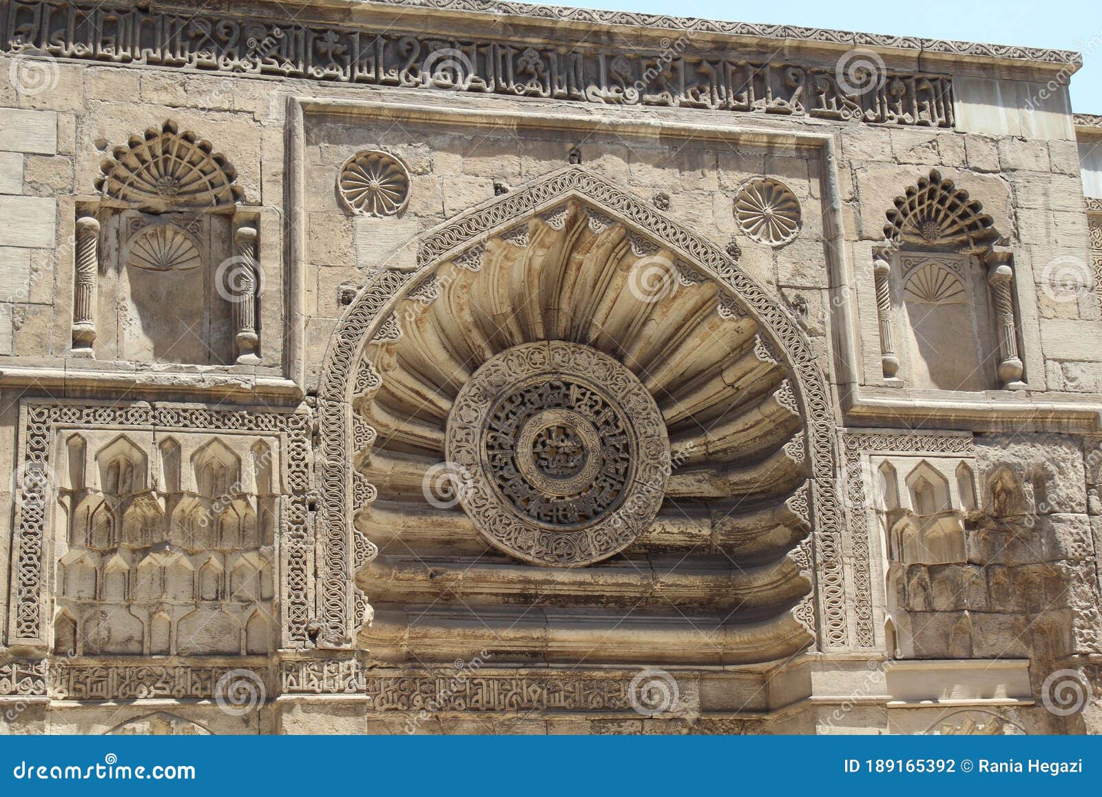 The External Facade of the Entrance of Al Aqmar Mosque in Cairo Stock ...
