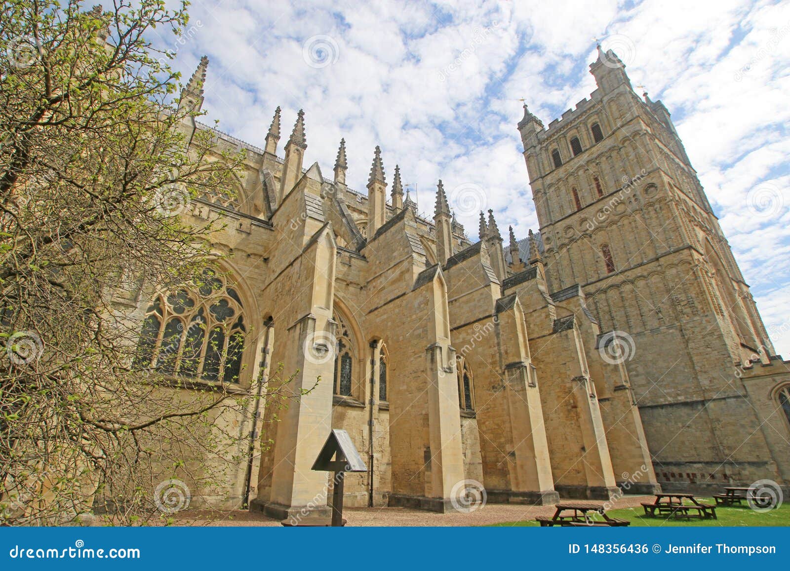 Exeter Cathedral, Devon stock photo. Image of stone - 148356436