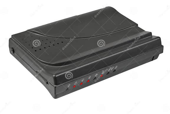 External fax modem stock image. Image of wire, electronic - 11898283