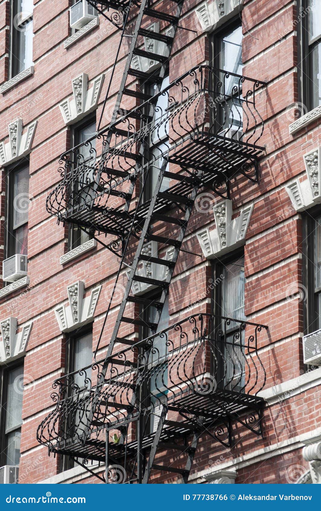 External Fire Escape Staircase Stock Photo - Image of iron ...