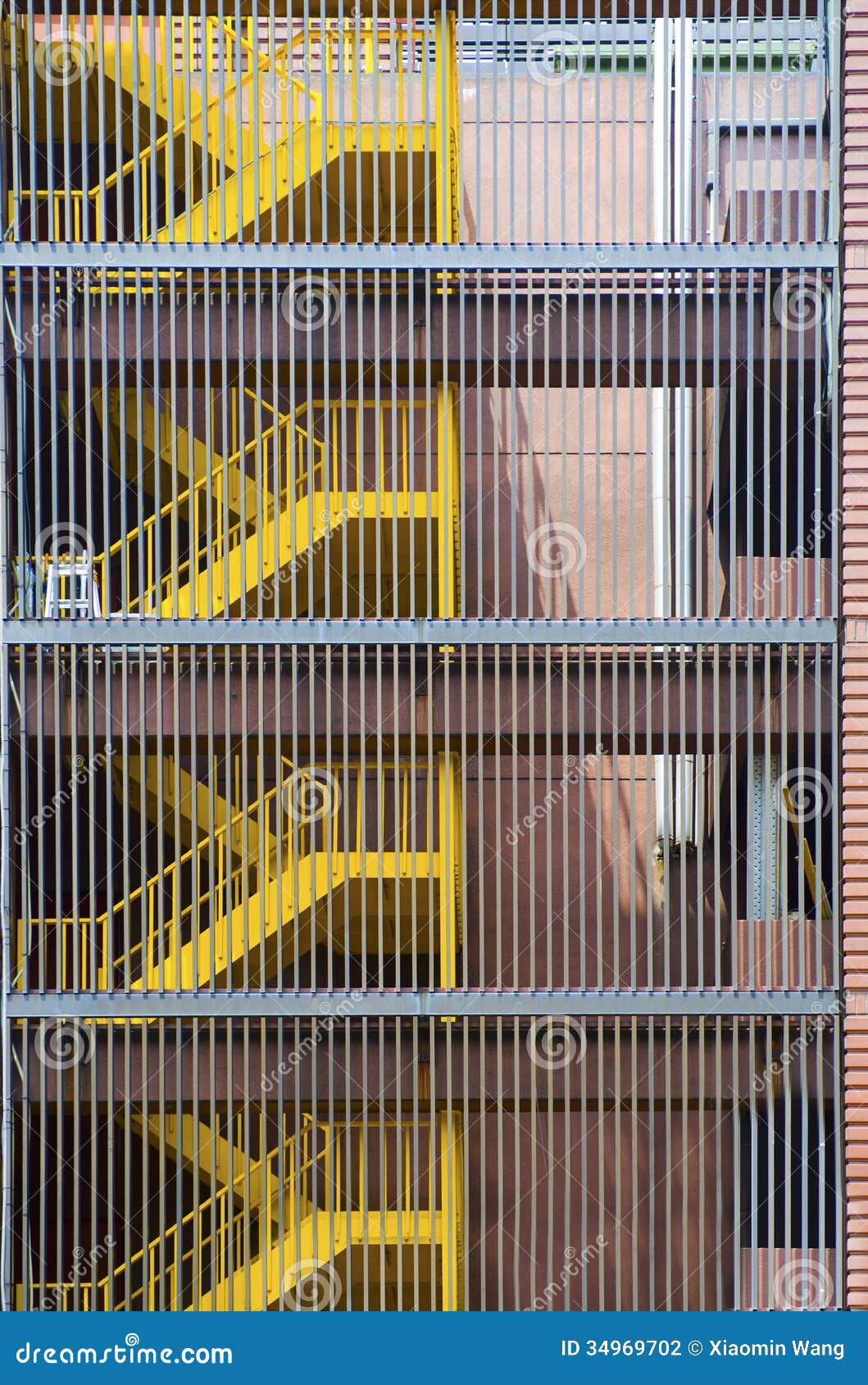 External Fire Escape Stairs Stock Photo - Image of railing, escape ...