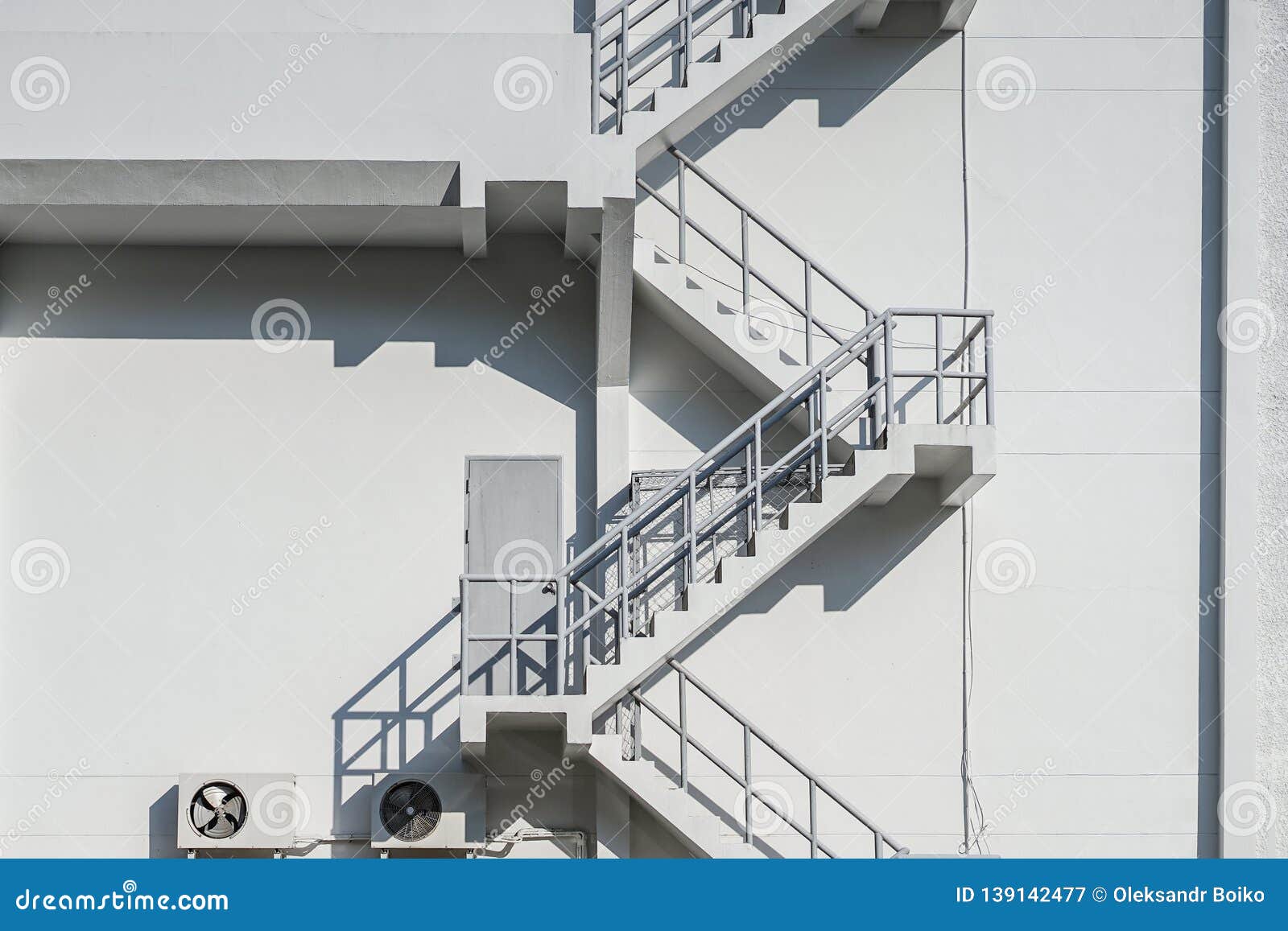 Fire escape of a building stock image. Image of external - 139142477