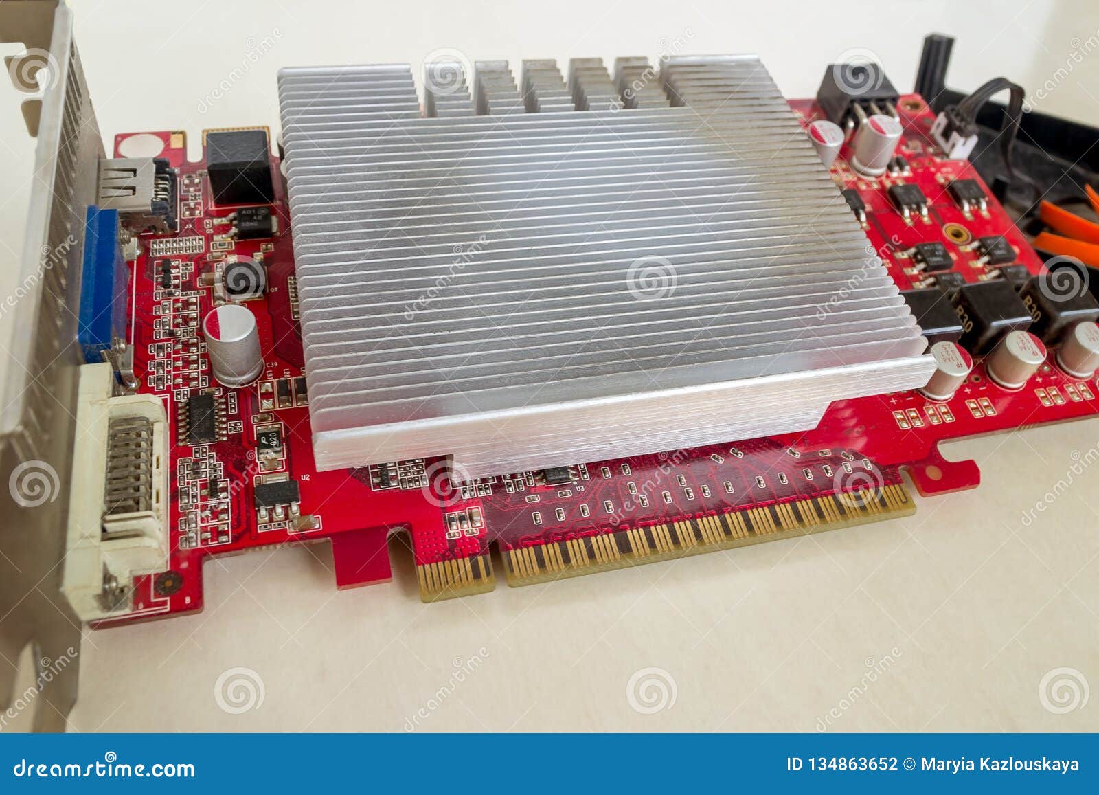 The Case Of The Video Card On A White Background. A Device For A ...