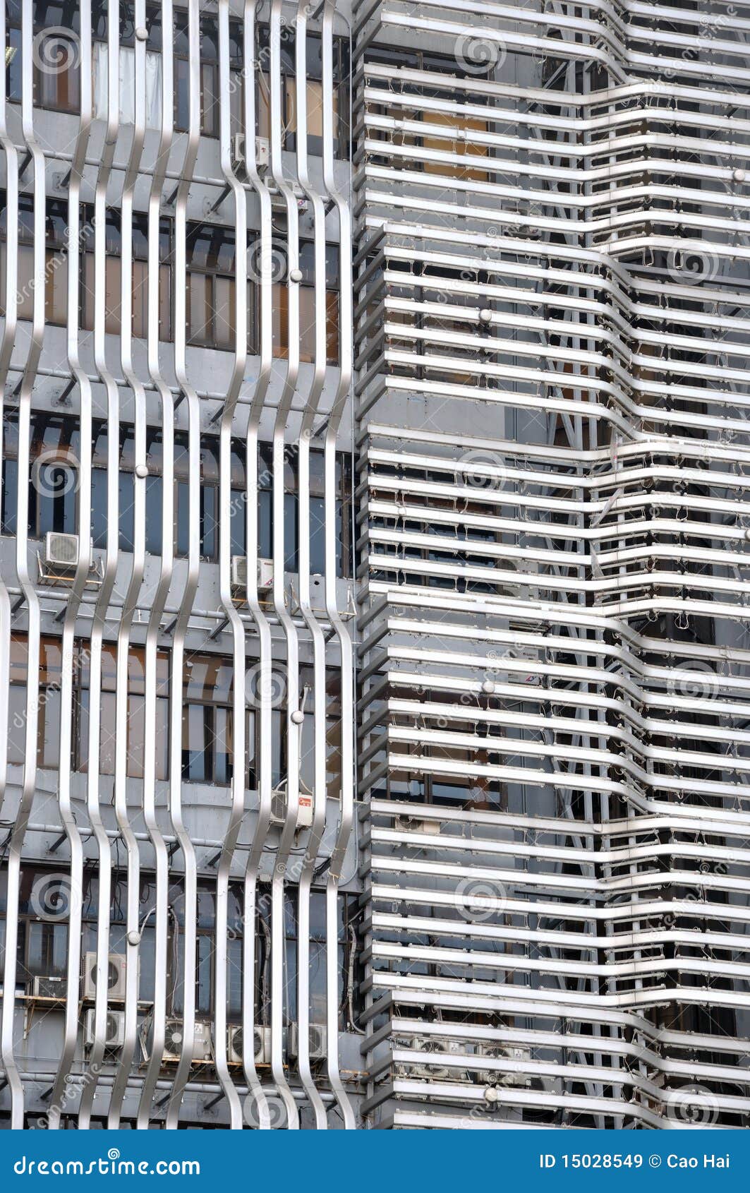 External Grid of Modern Building Stock Image - Image of external ...