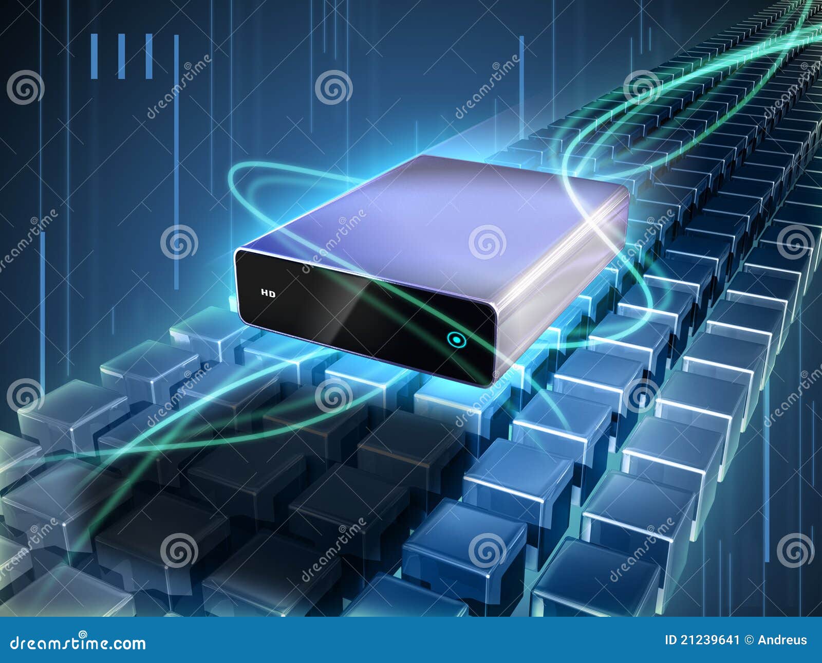 External hard disk stock illustration. Illustration of memory - 21239641