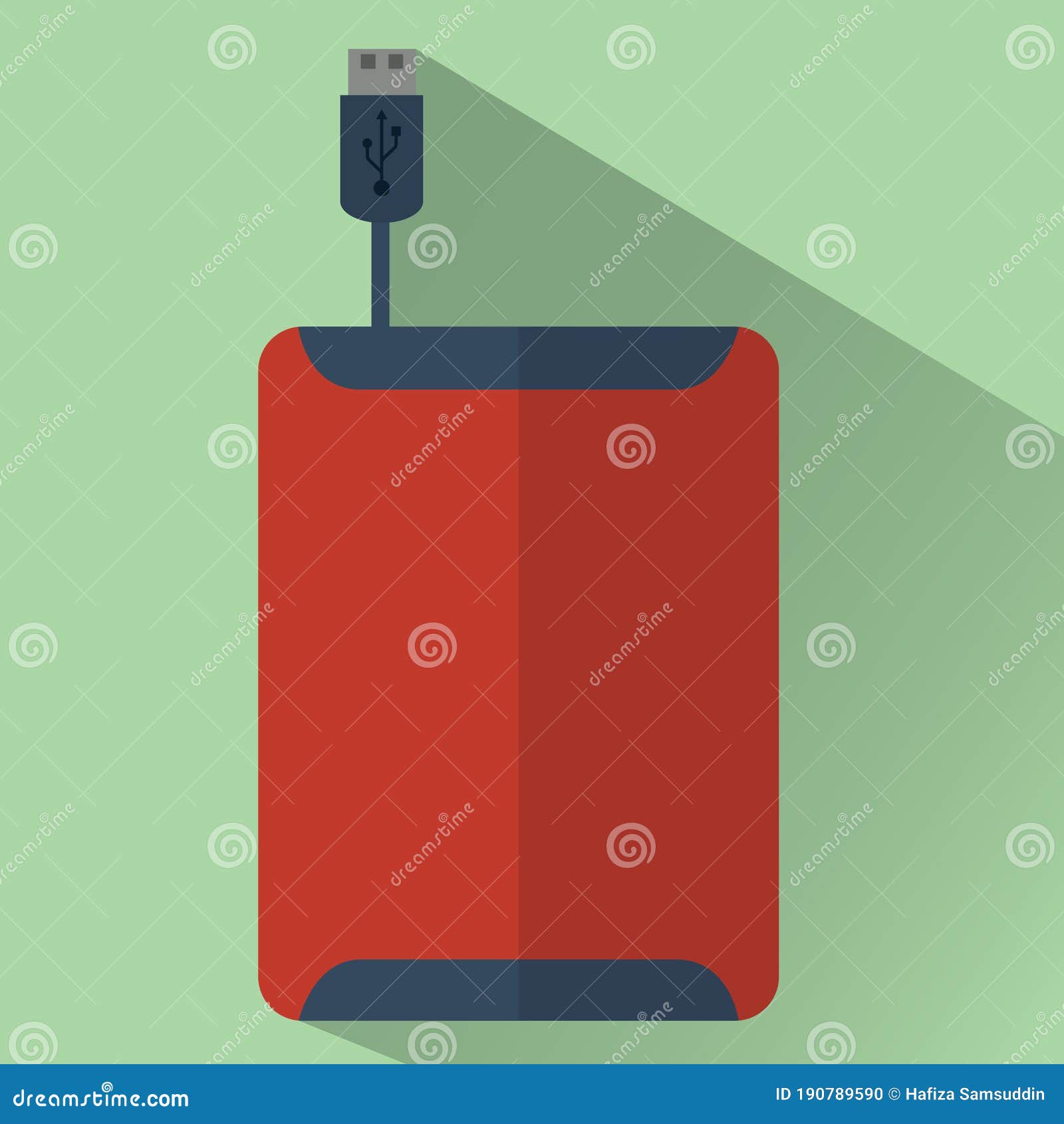 External Hard Disk Drive. Vector Illustration Decorative Design Stock ...