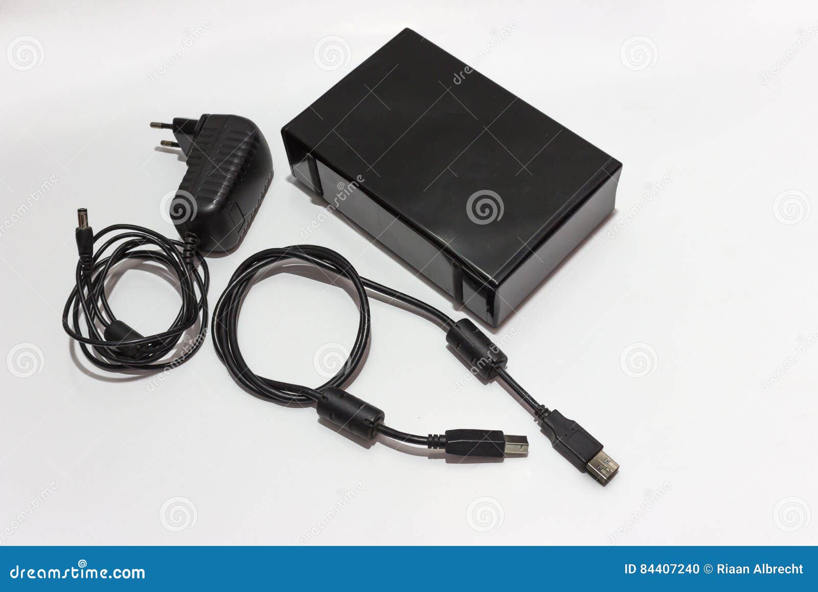 External Hard Disk Drive on White Background Stock Photo - Image of ...