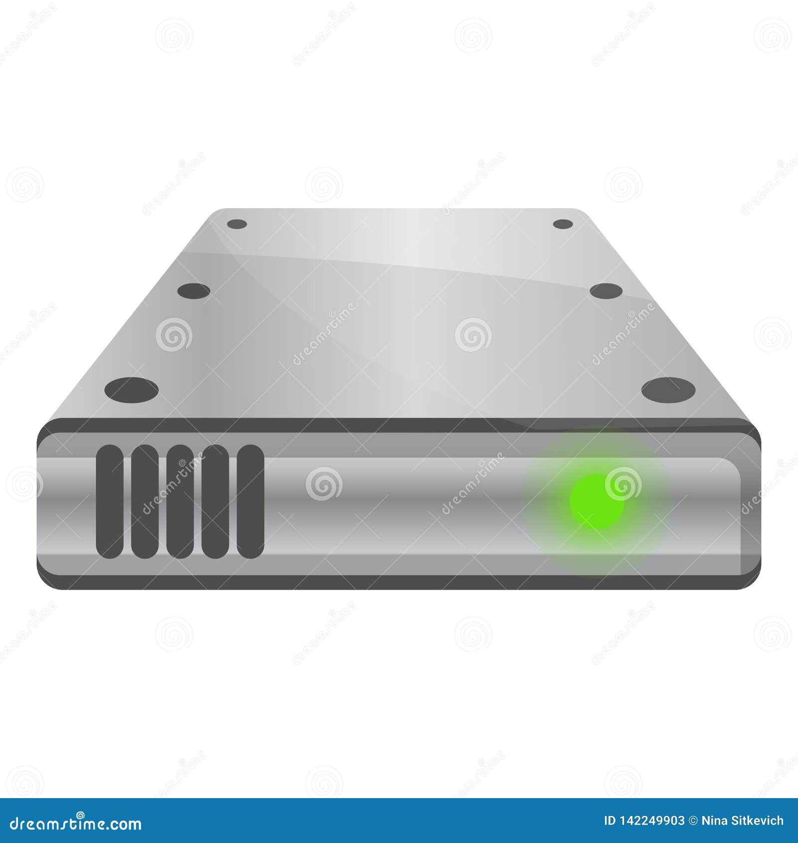 External Hard Drive 1tb Icon, Outline Style Cartoon Vector ...