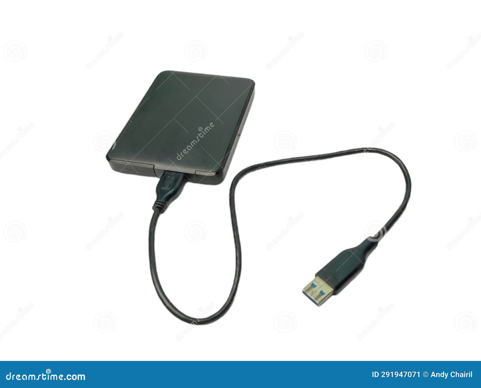 External Hard Disk with USB 3.0 Cable Stock Image - Image of input ...