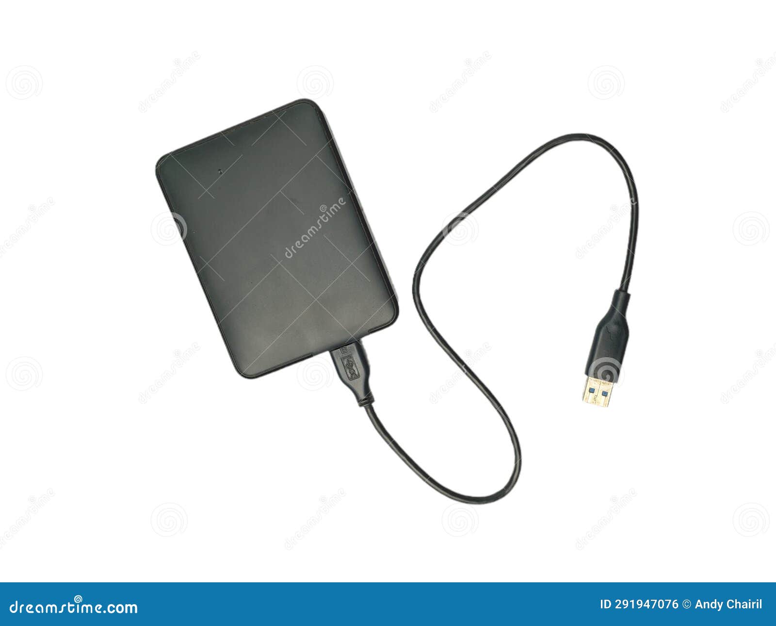 External Hard Disk with USB 3.0 Cable Stock Photo - Image of datum ...