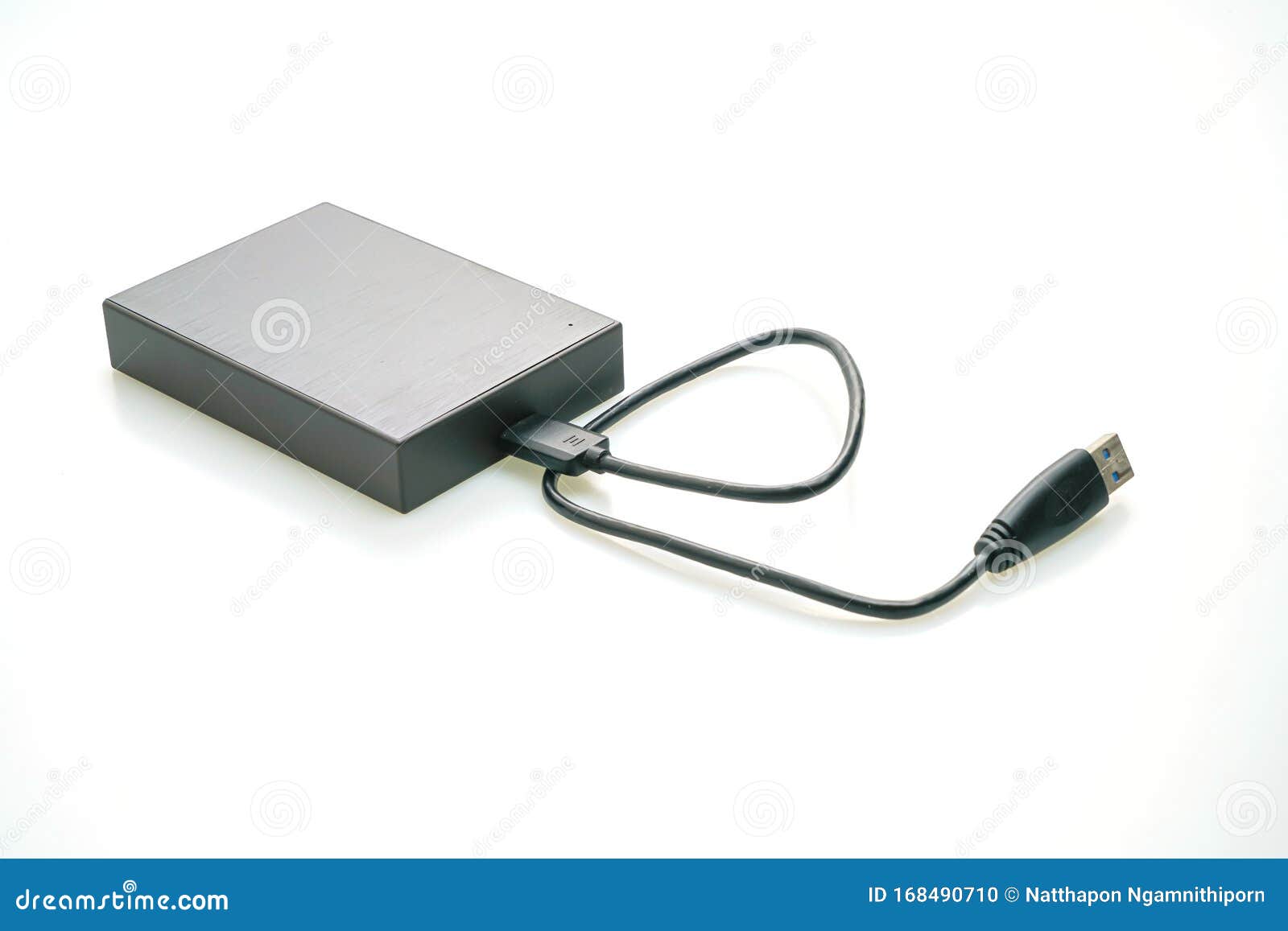 External Hard Disk on White Background Stock Photo - Image of external ...