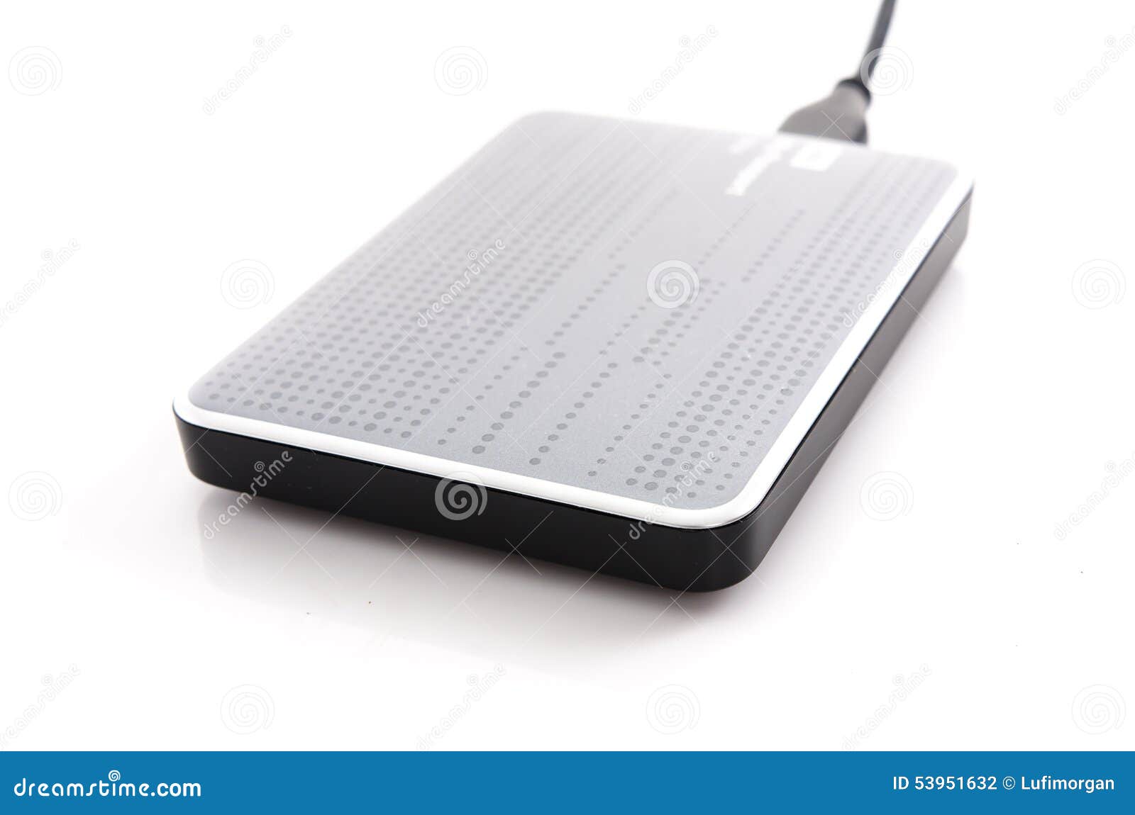 External Hard Disk on White Background Stock Photo - Image of device ...