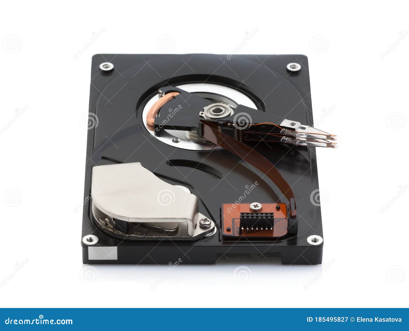 External Hard Drive in Blue on a White Background Stock Image - Image ...