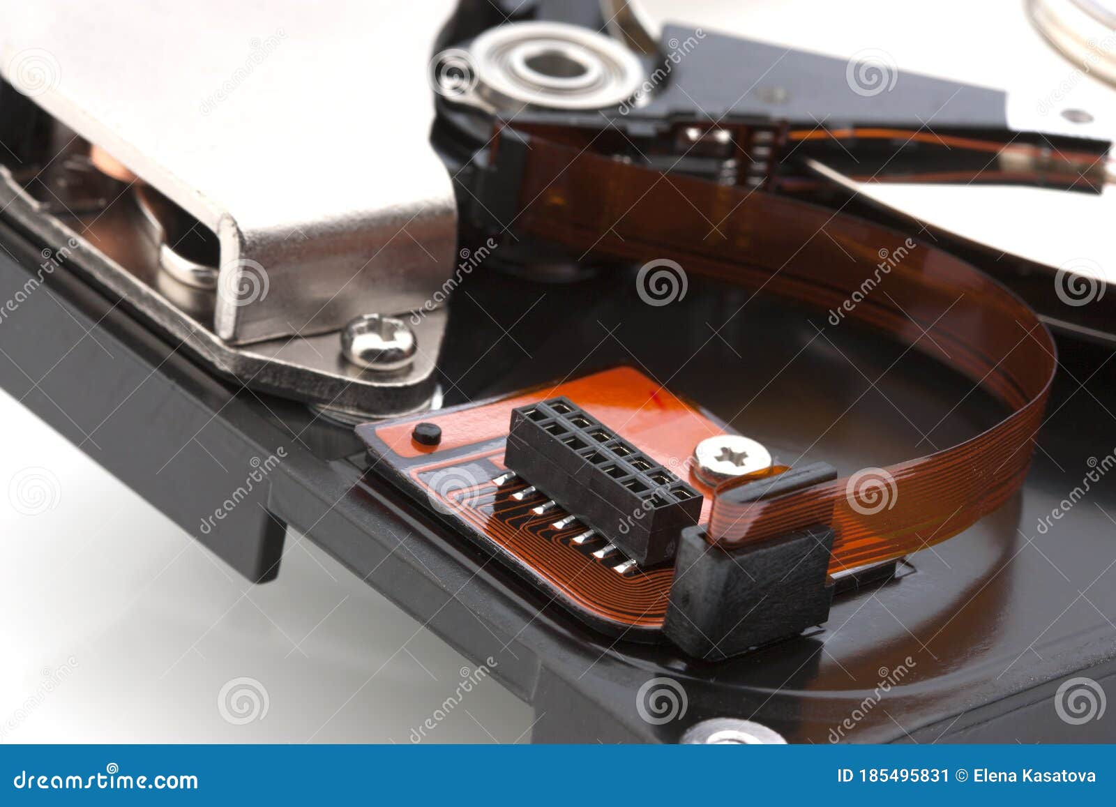 External Hard Drive in Blue on a White Background Stock Image - Image ...