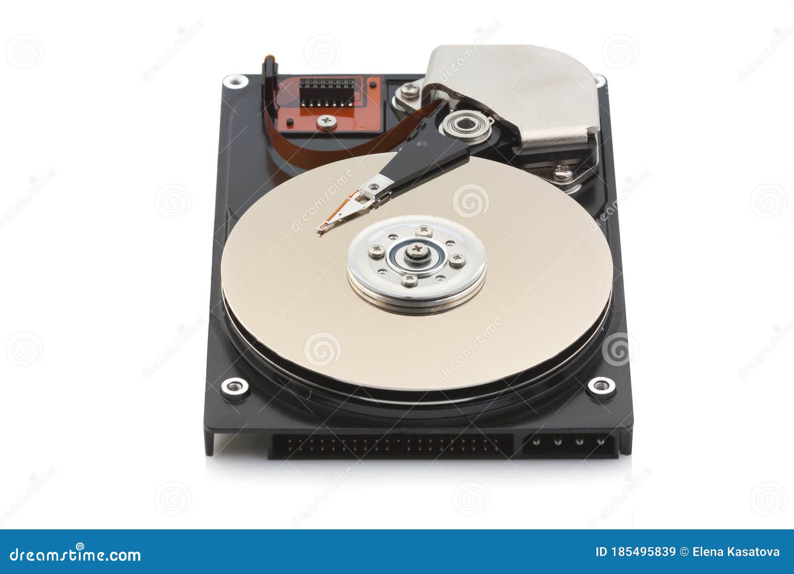 External Hard Drive in Blue on a White Background Stock Image - Image ...