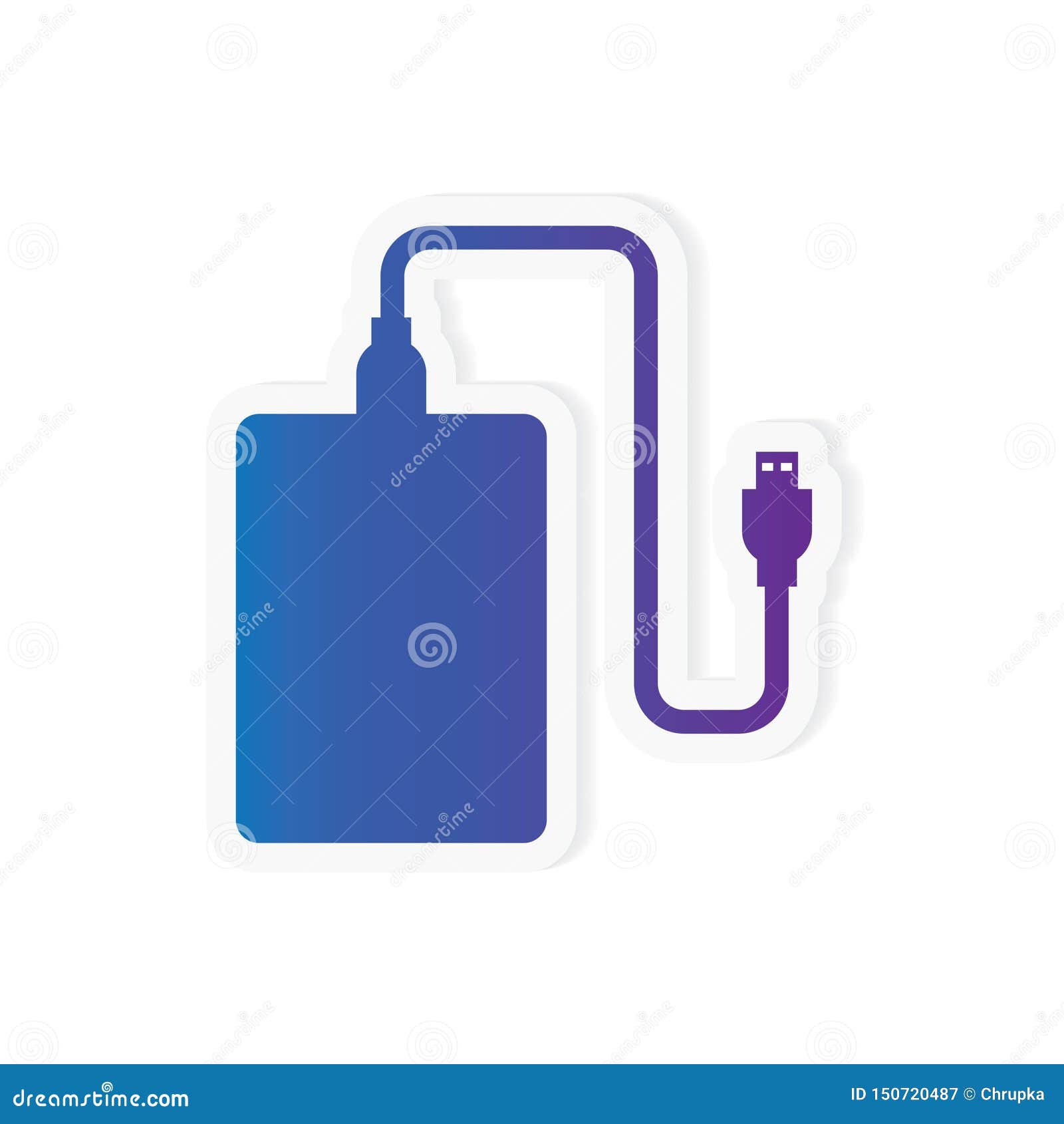 External hard drive icon stock vector. Illustration of storage - 150720487