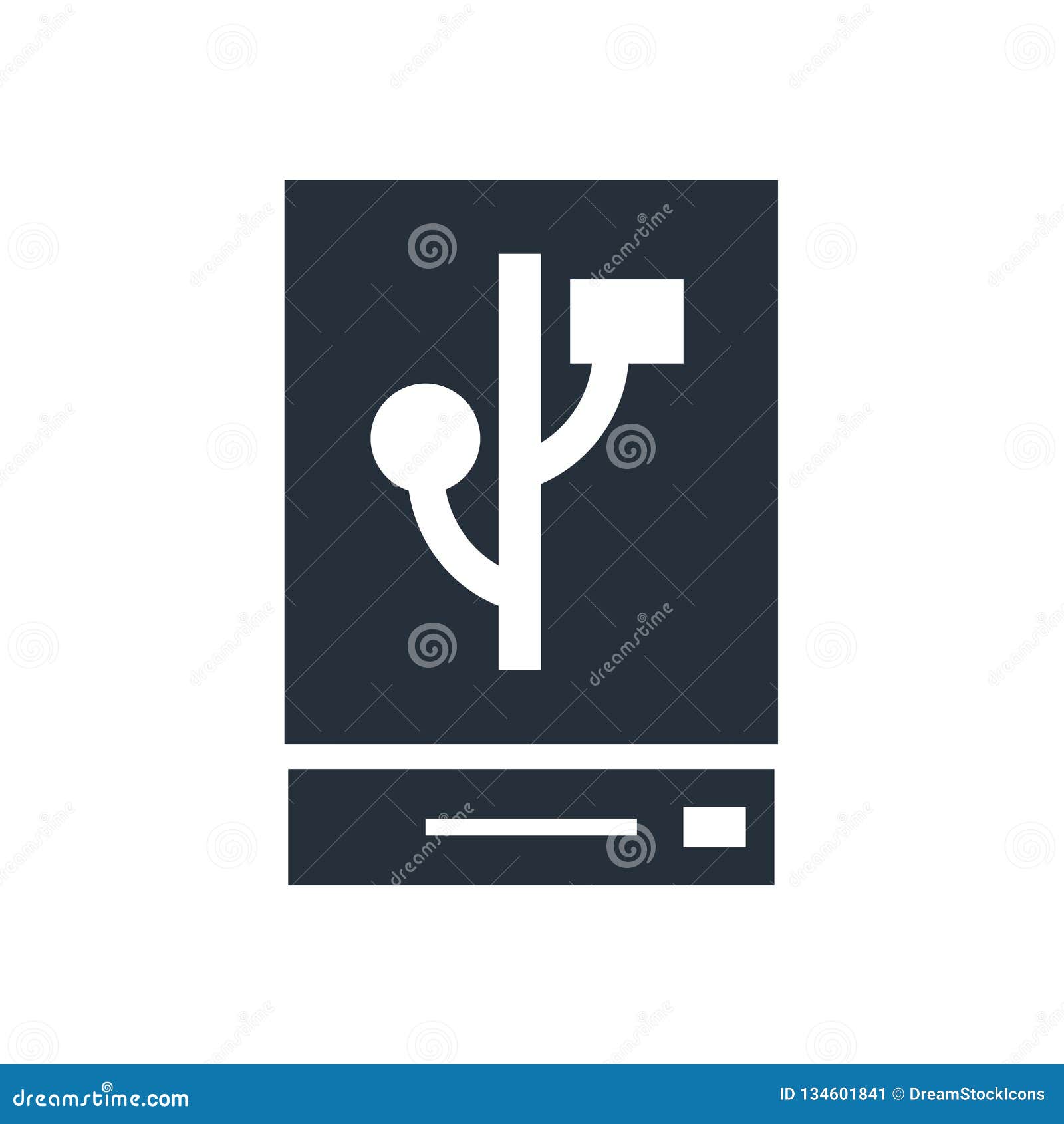 External Hard Drive Icon Vector Sign and Symbol Isolated on White ...