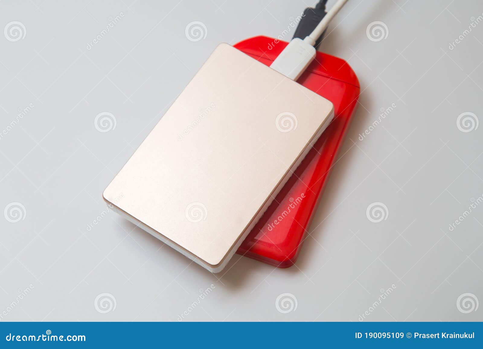 External Hard Drive Isolated on White Background Stock Image - Image of ...