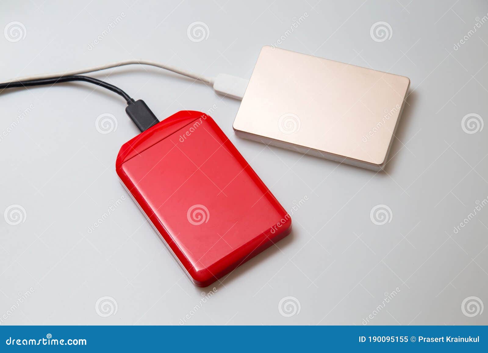 External Hard Drive Isolated on White Background Stock Image - Image of ...