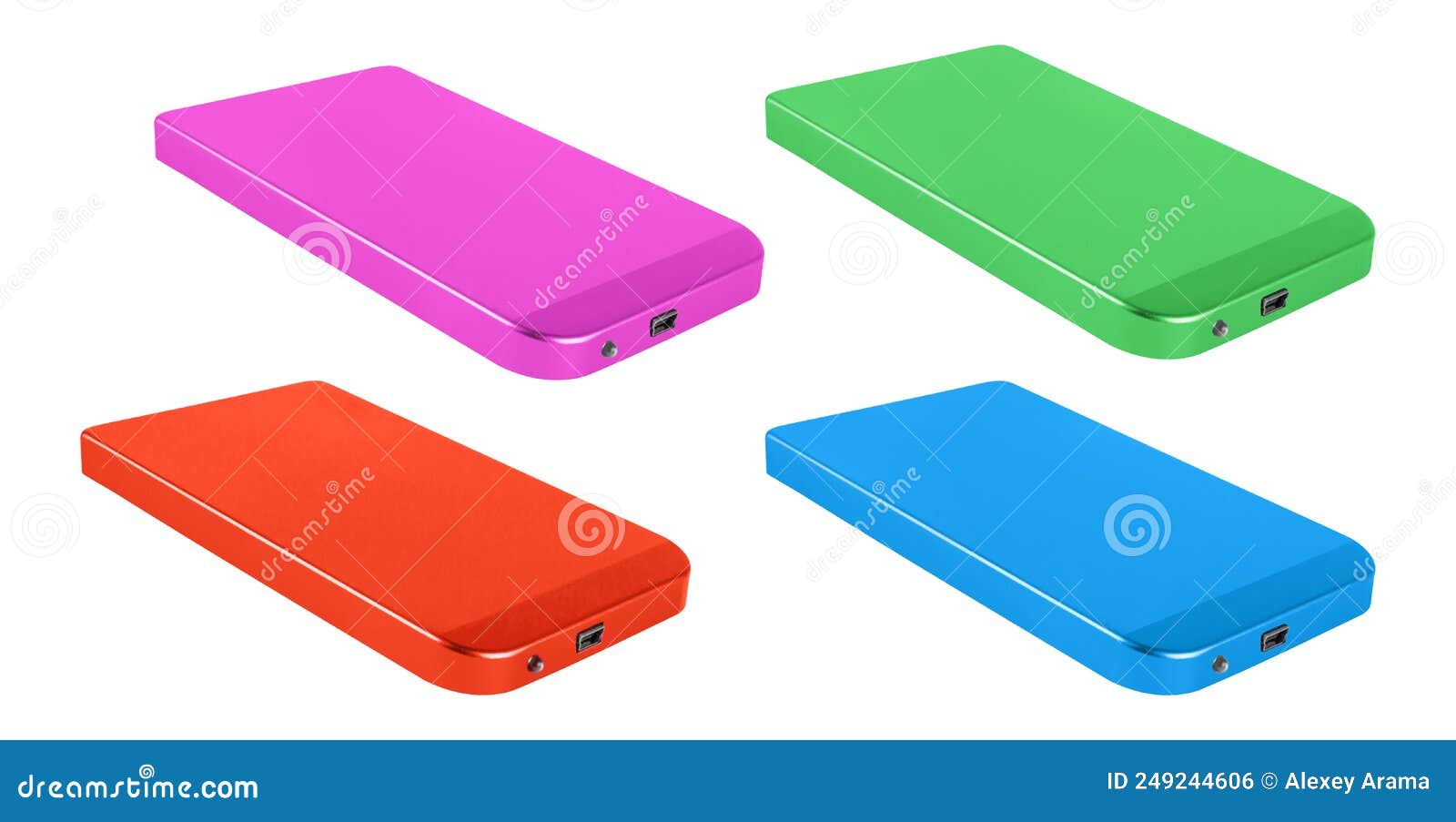 External Hard Drive, Pocket, with Connection Cable on a White ...