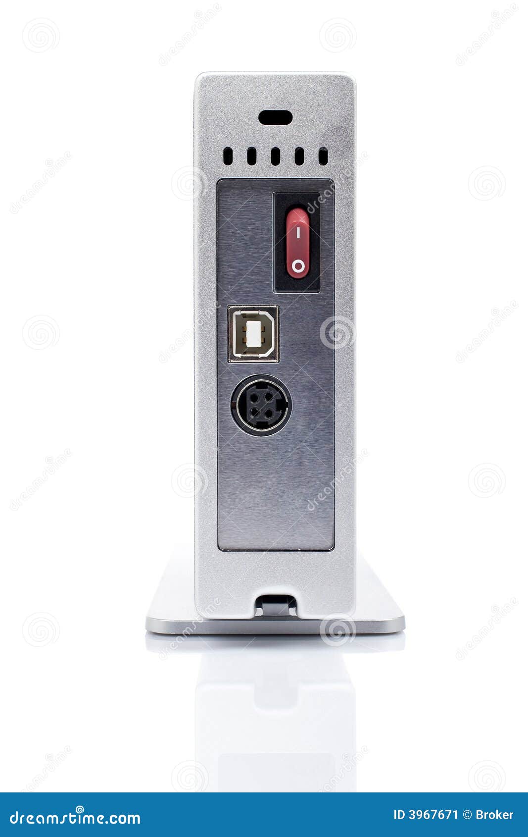 External Hard Drive Rear View Stock Image - Image of copy, memory: 3967671