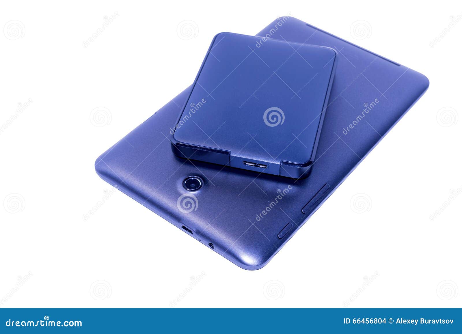 External Hard Drive with Tablet Stock Photo - Image of drive, computer ...