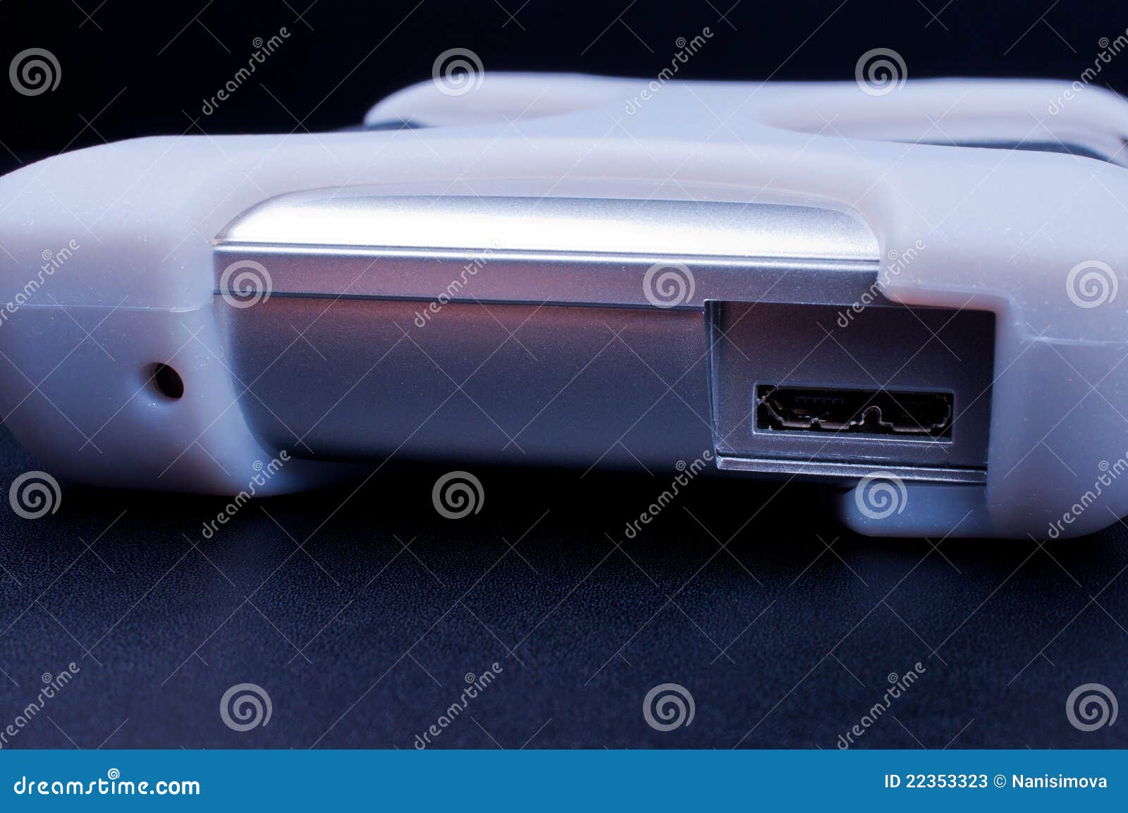 External Hard Drive with USB 3.0 Socket Stock Image - Image of serial ...