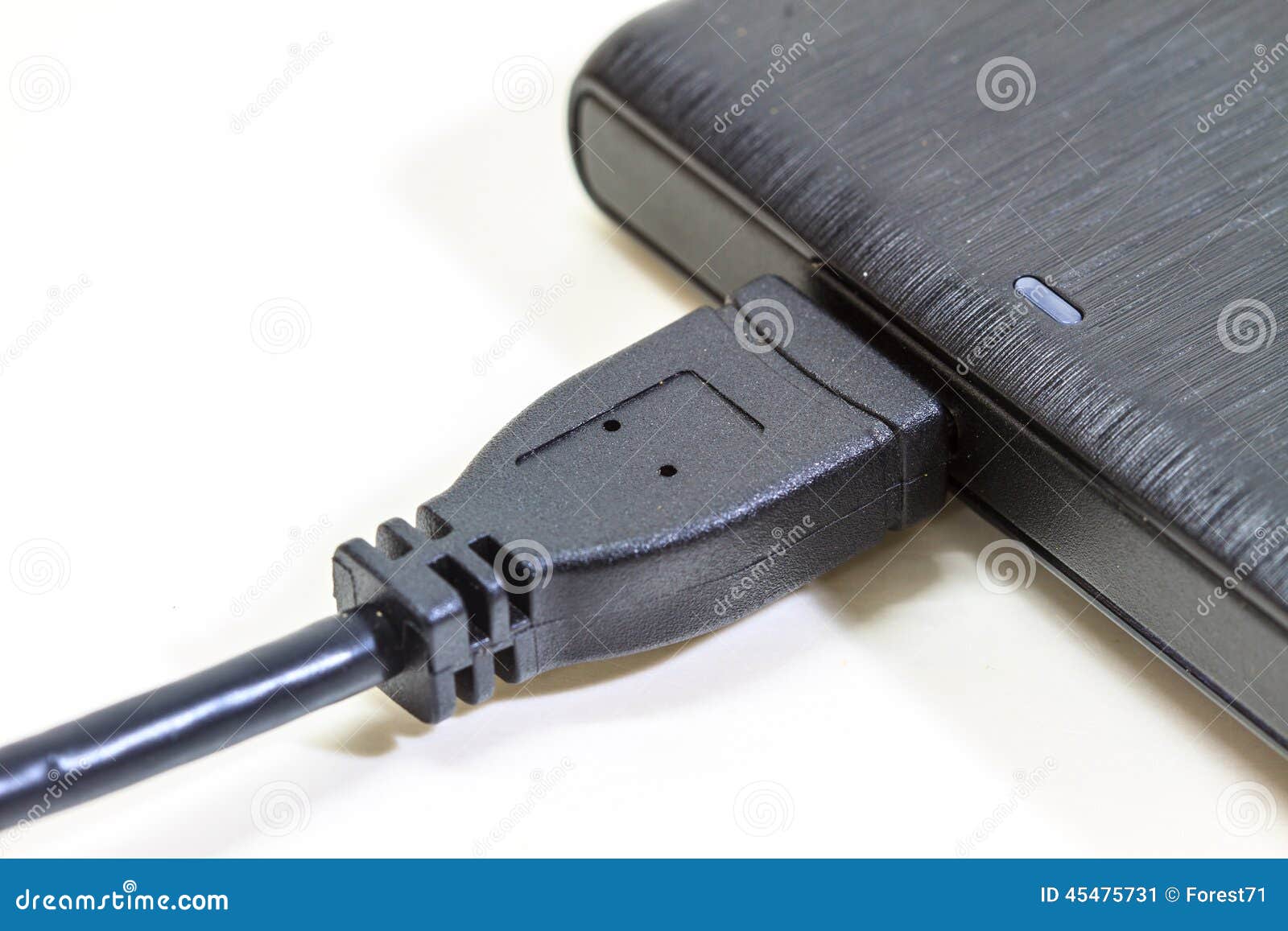 External Hard Drive with Usb Cable Stock Image - Image of desktop ...