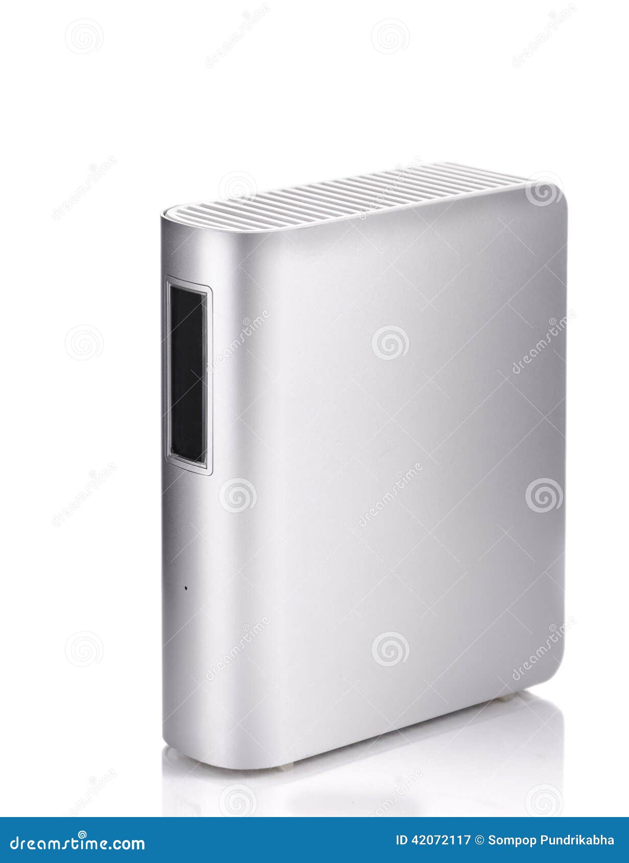External Hard Drive on White Background Stock Image - Image of black ...