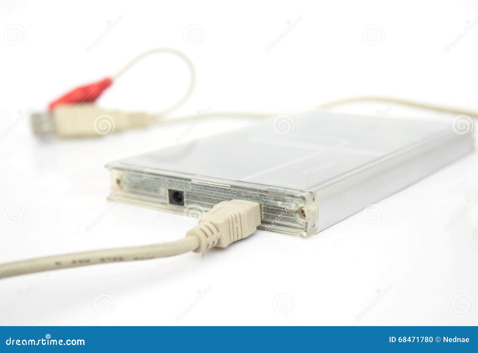 External Hard Drive on a White Background Stock Photo - Image of ...